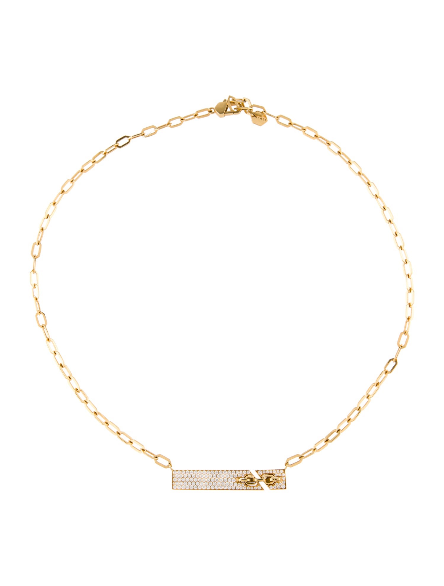Marli 18K Diamond Bar Pendant Necklace - Pendant Necklace, Necklaces ...