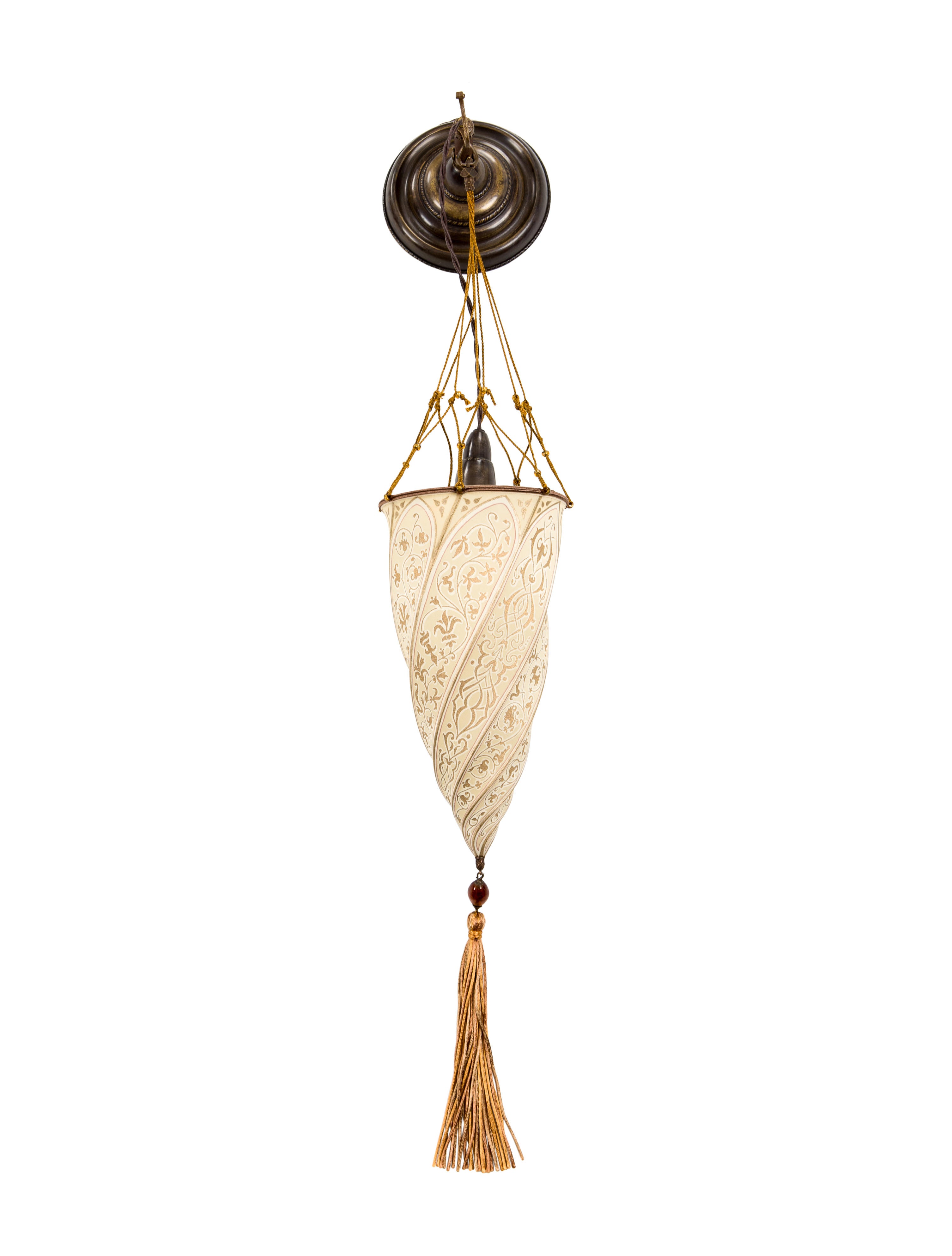 Mariano Fortuny Long Tapering Light Fixture - Neutrals Ceiling ...