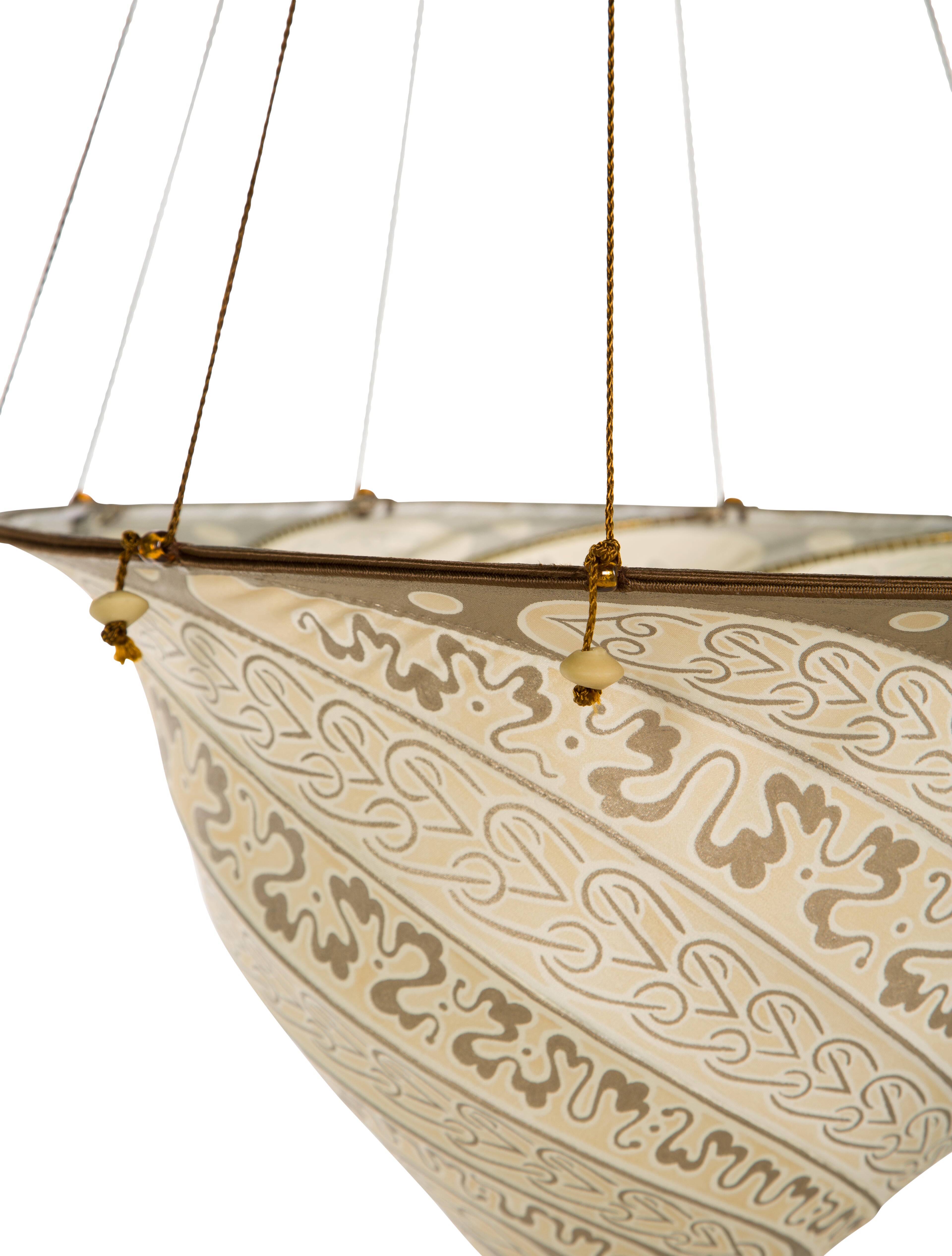 Mariano Fortuny Samarkanda Serpentine Silk Chandelier - Neutrals, 1 ...