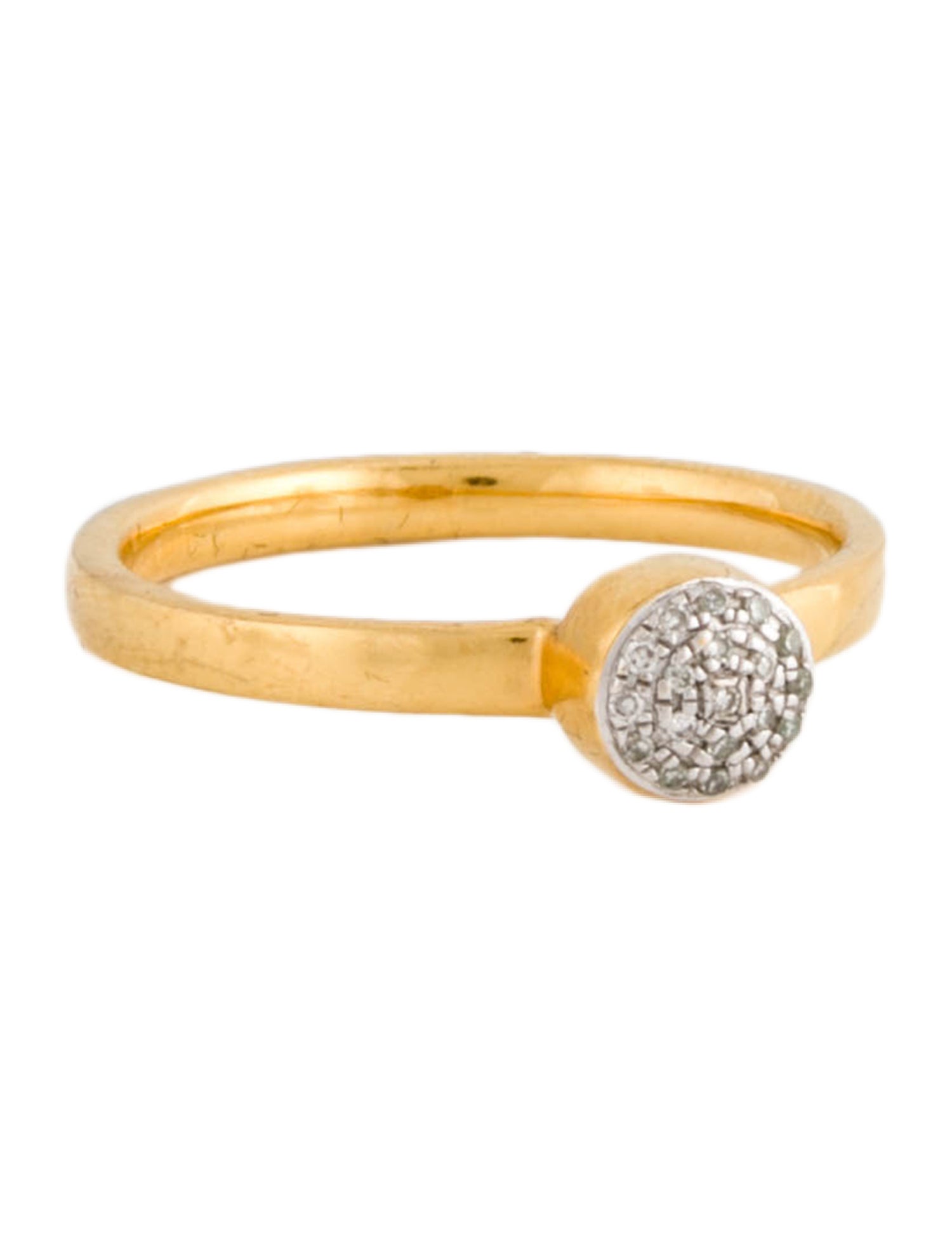 Monica Vinader Diamond Fiji Stacking Ring - 18K Yellow Gold-Plated ...