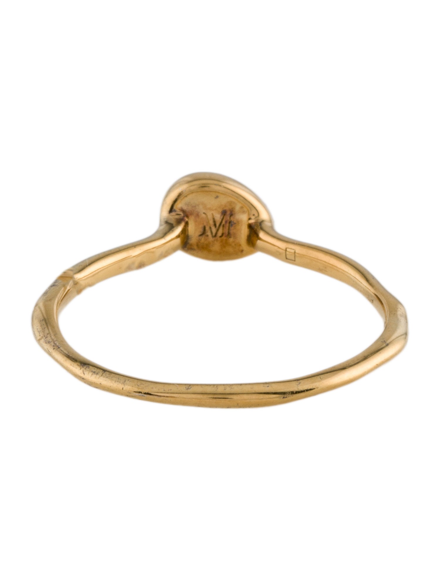 Monica Vinader Diamond Nura Mini Teardrop Stacking Ring - 18K Vermeil ...