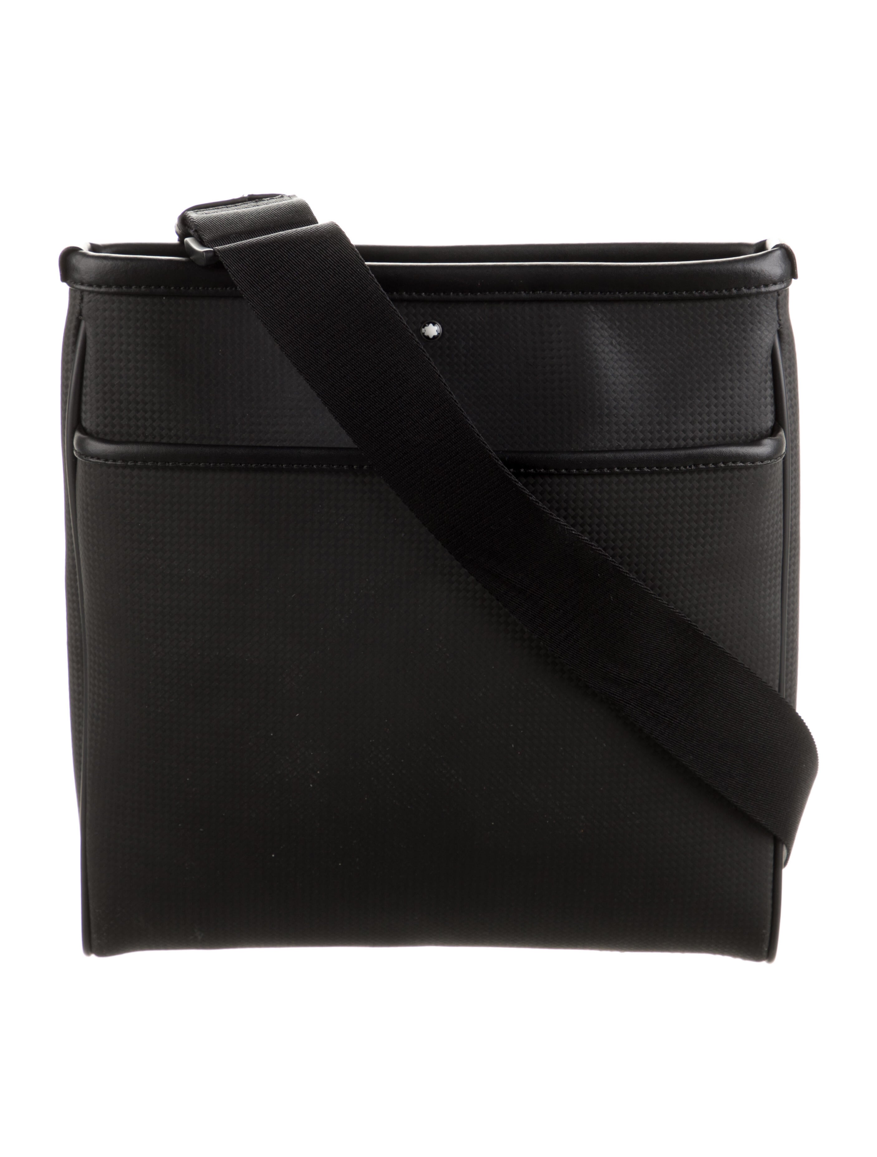 Montblanc Saffiano Leather Messenger Bag - Black Messenger Bags, Bags ...
