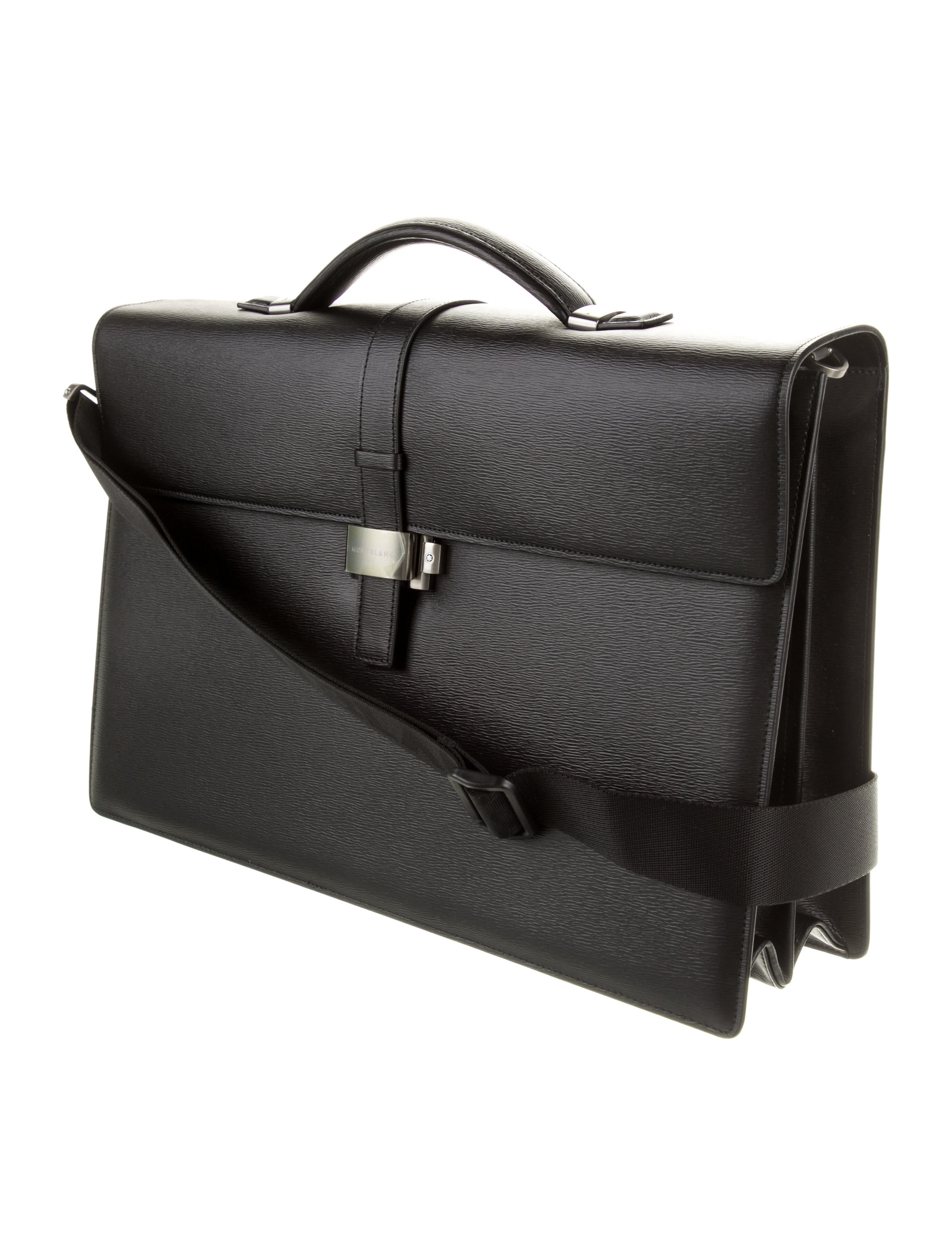 Montblanc Saffiano Leather Messenger Bag - Black Messenger Bags, Bags ...