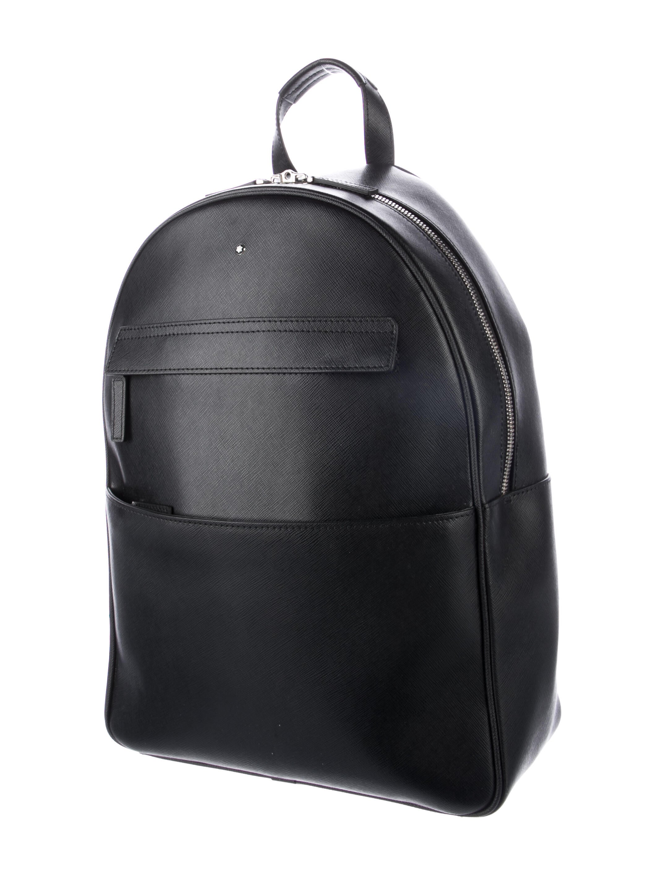 Montblanc Saffiano Leather Backpack - Black Backpacks, Bags - MBL31085 ...