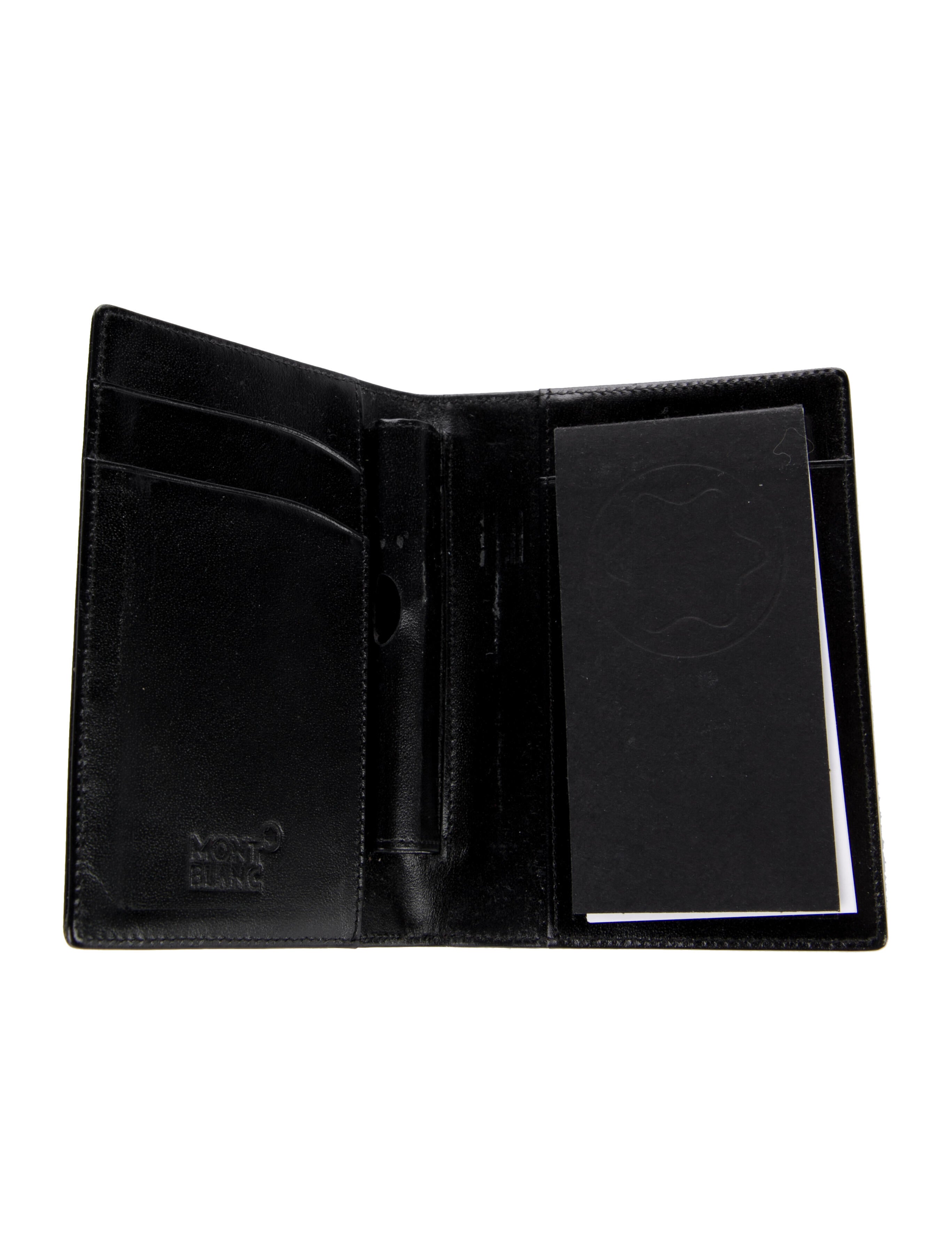 Montblanc Black Leather Notebook Cover - Black Travel, Accessories ...