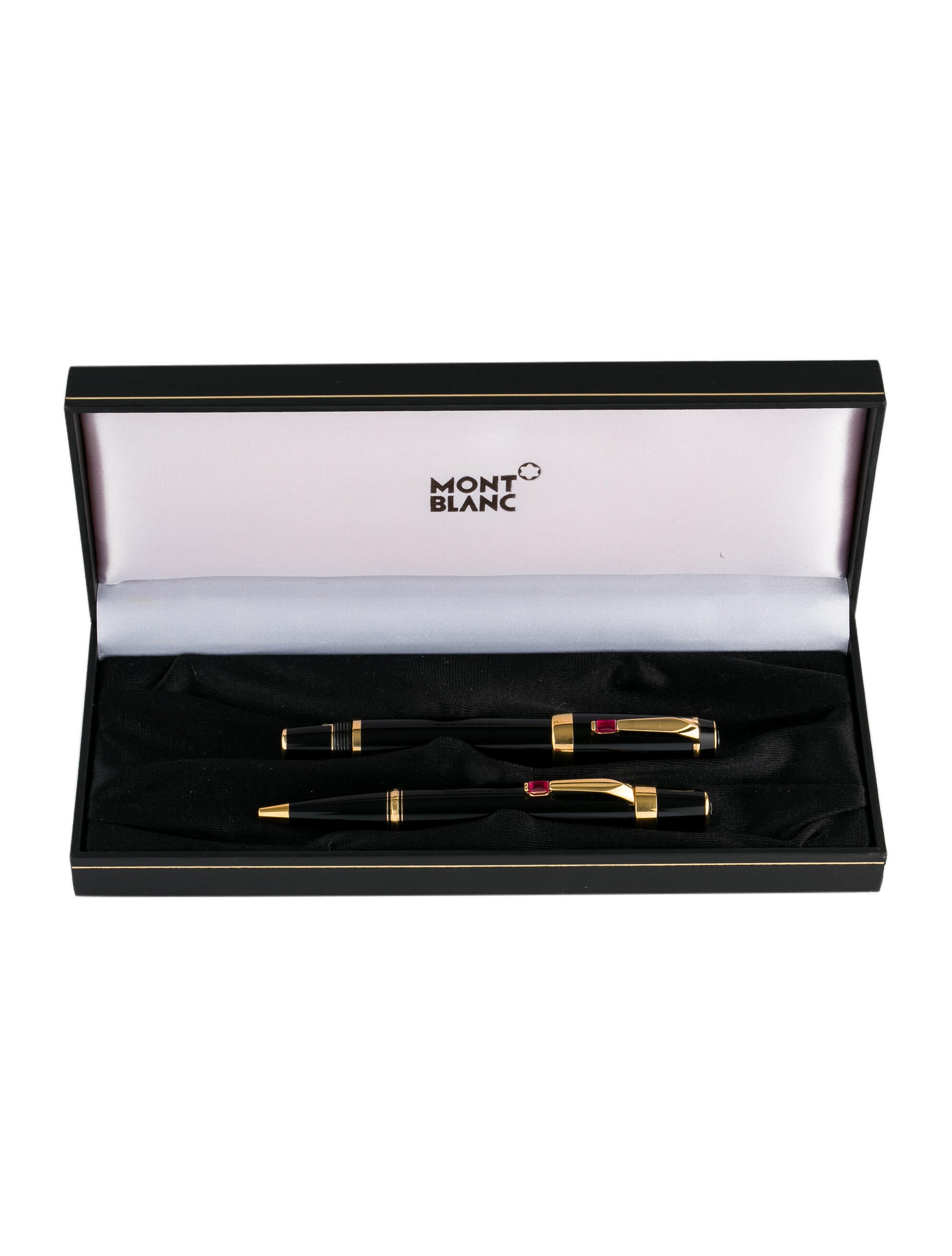 Montblanc Two-Piece Boheme Rouge Fountain Pen & Ballpoint Pen Set ...