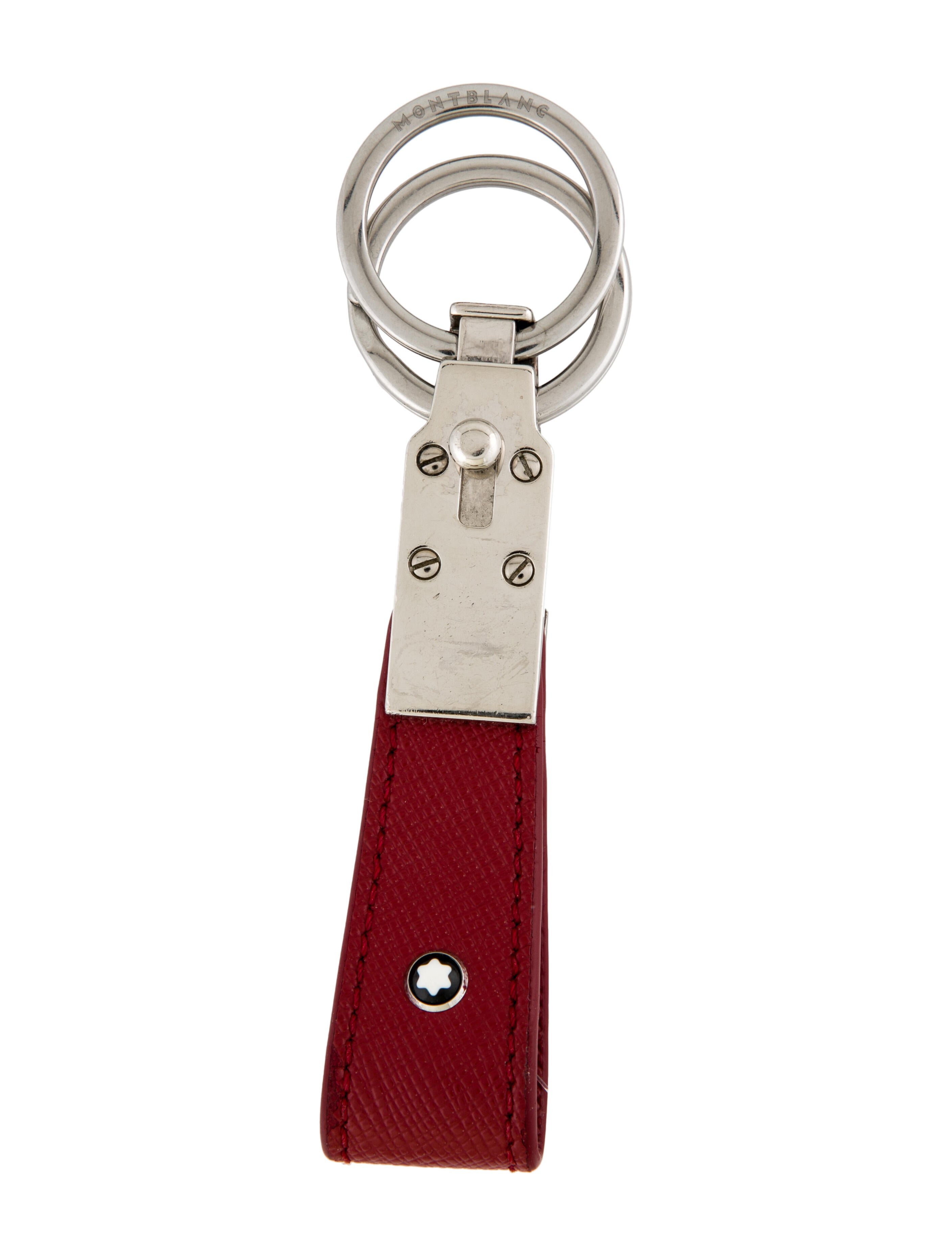 Montblanc Leather Keychain - Red Keychains, Accessories - MBL31643 ...