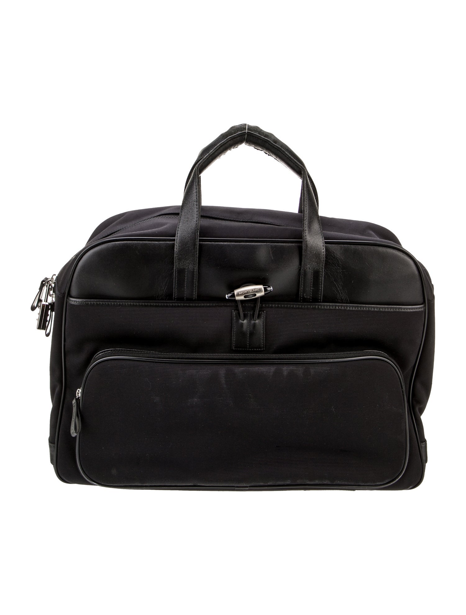 Mark Cross Leather-Trimmed Canvas Briefcase - Green Briefcases, Bags ...