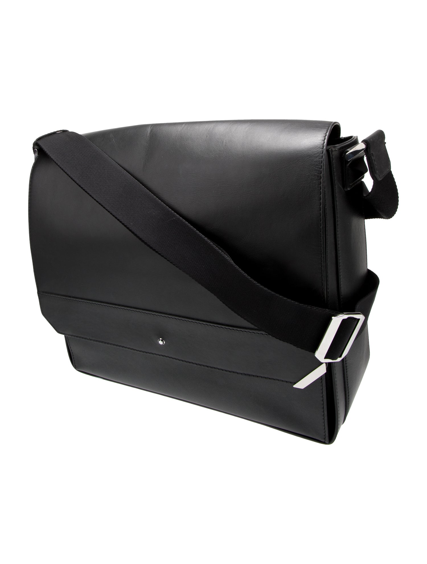 Montblanc Leather Messenger Bag - Black Messenger Bags, Bags - MBL32928 ...