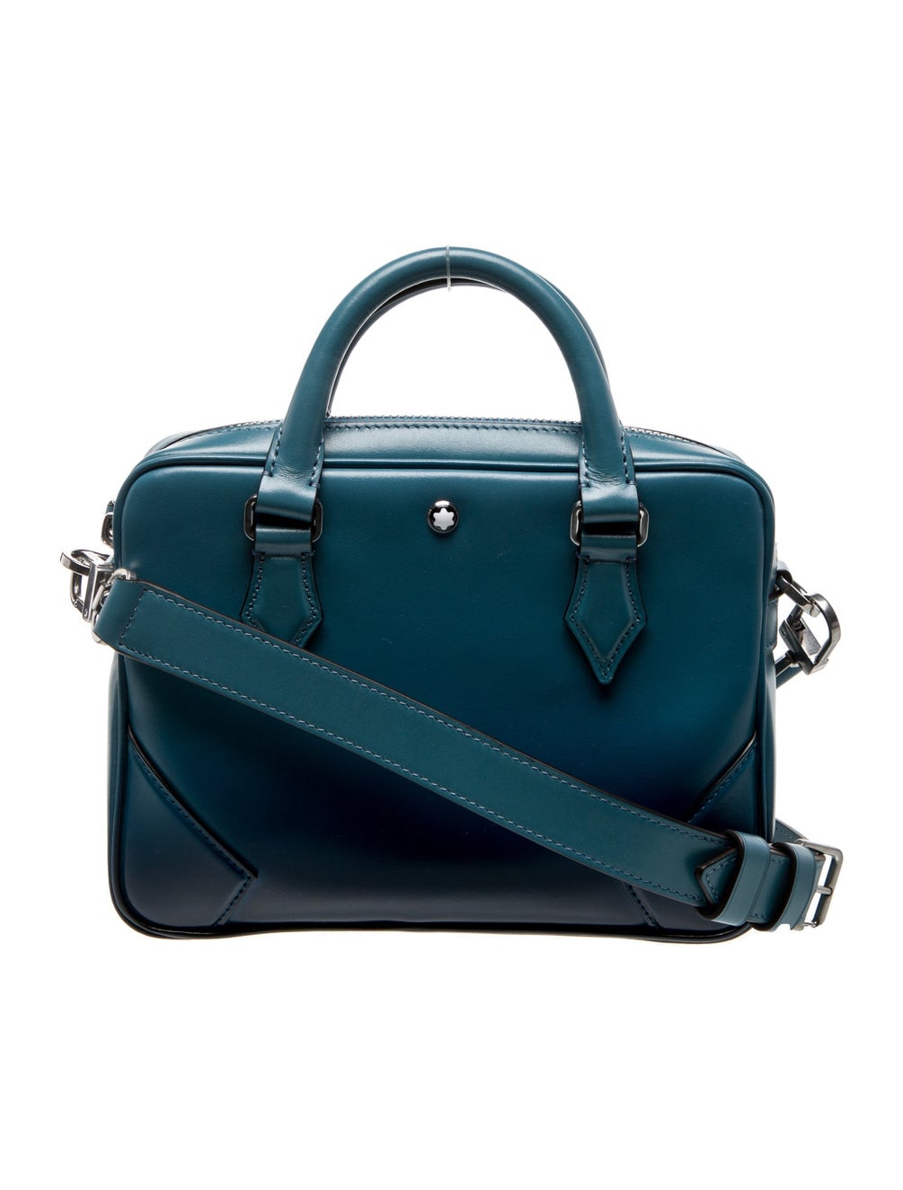 Montblanc Leather Top Handle Bag - Blue Handle Bags, Handbags ...