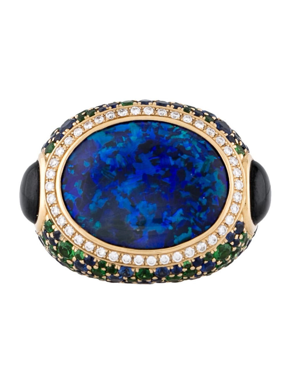 Marina B 18K Multi-Stone Vinicia Cocktail Ring - 18K Yellow Gold ...