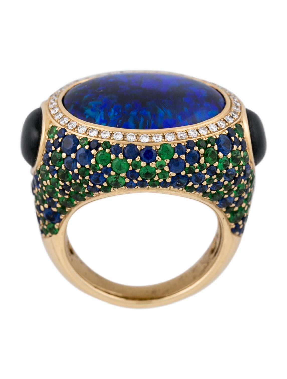 Marina B 18K Multi-Stone Vinicia Cocktail Ring - 18K Yellow Gold ...