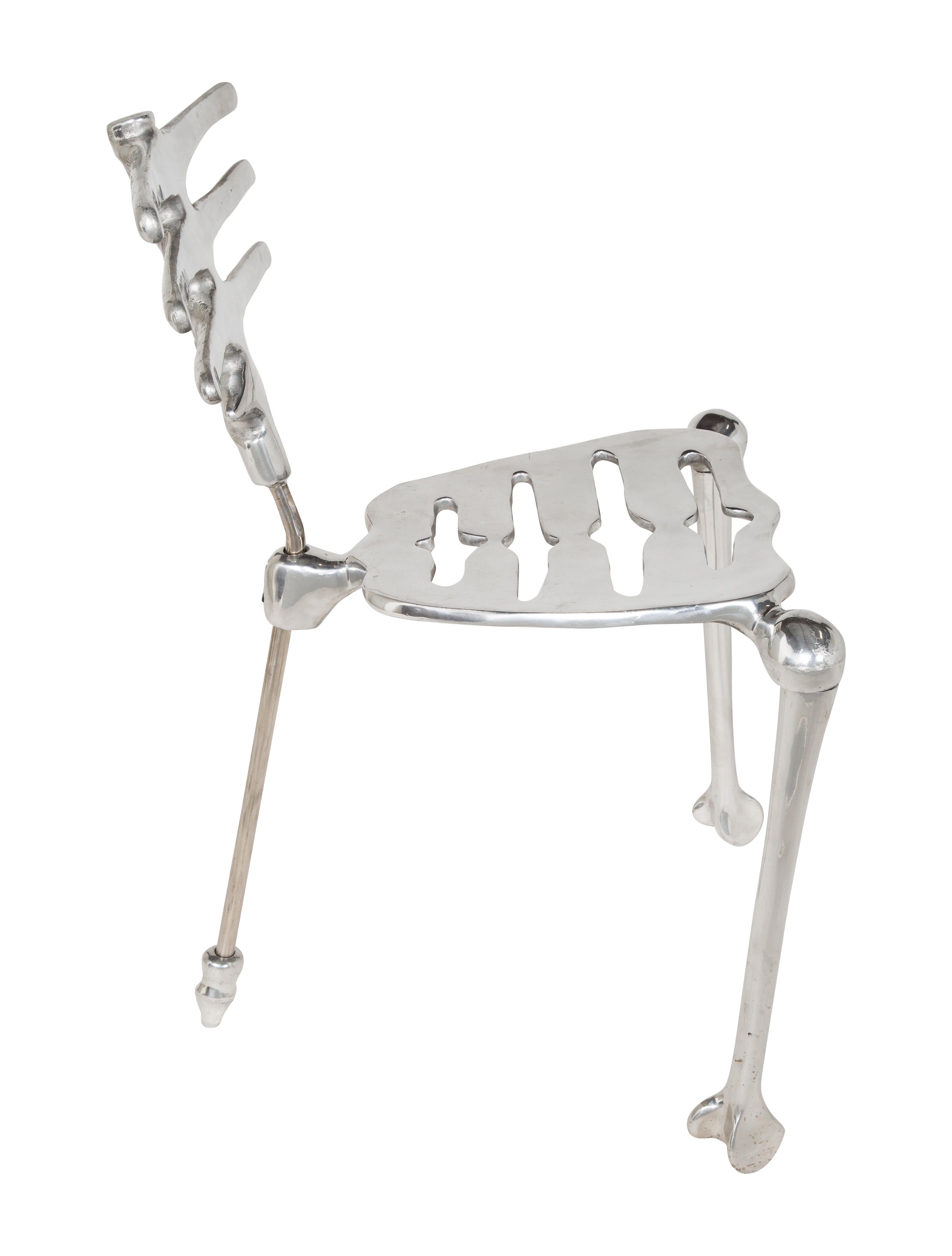 Michael Aram Pair of Skeleton Chairs - Silver Seating, Furniture ...