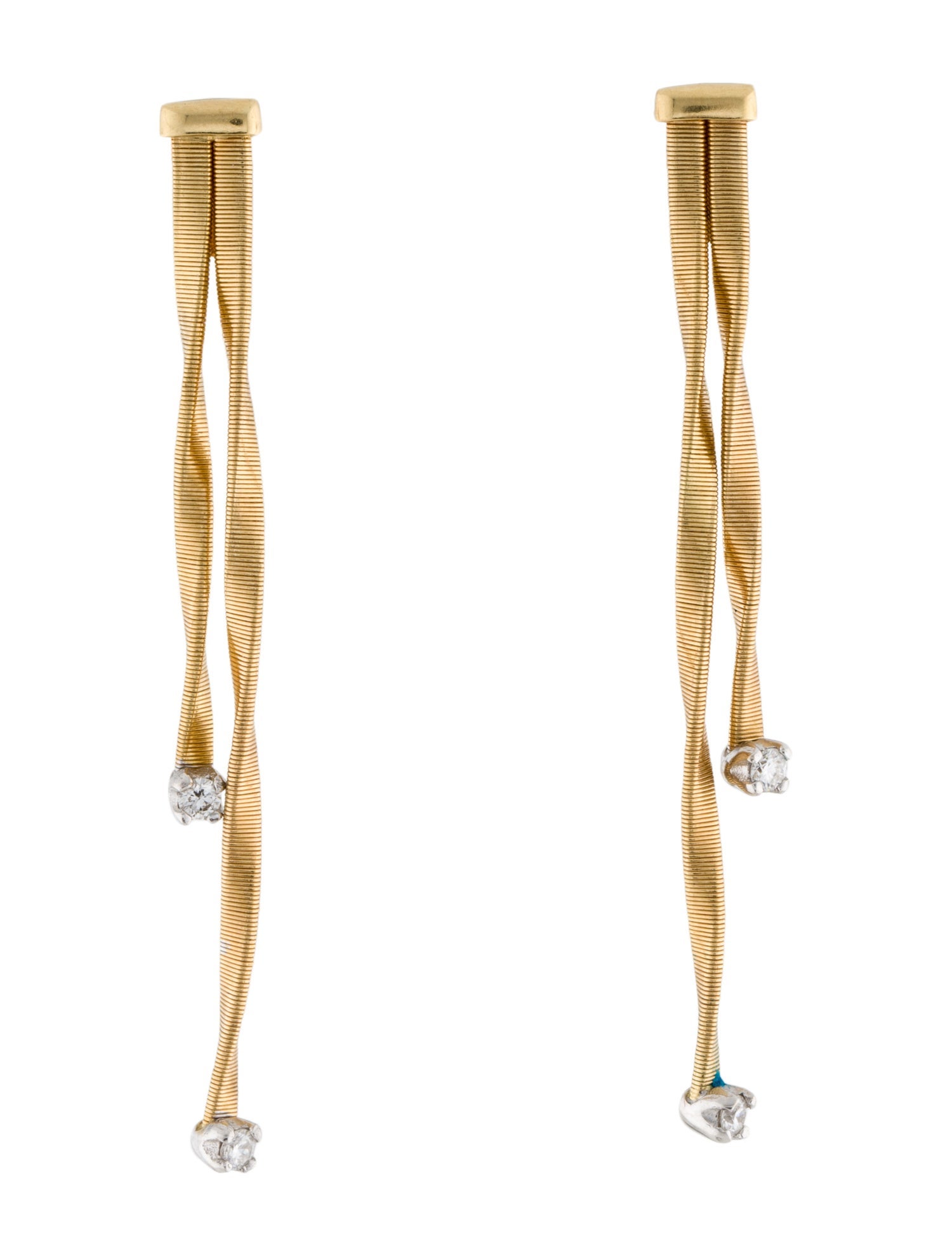 Marco Bicego Diamond Marrakech Two Strand Drop Earrings - 14K Rose Gold ...