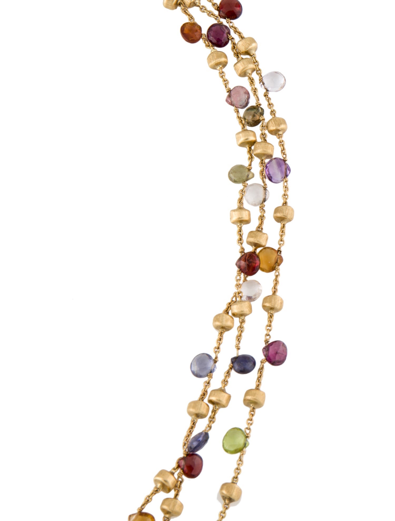 Marco Bicego 18K Multistone Paradise Multistrand Necklace - 18K Yellow ...