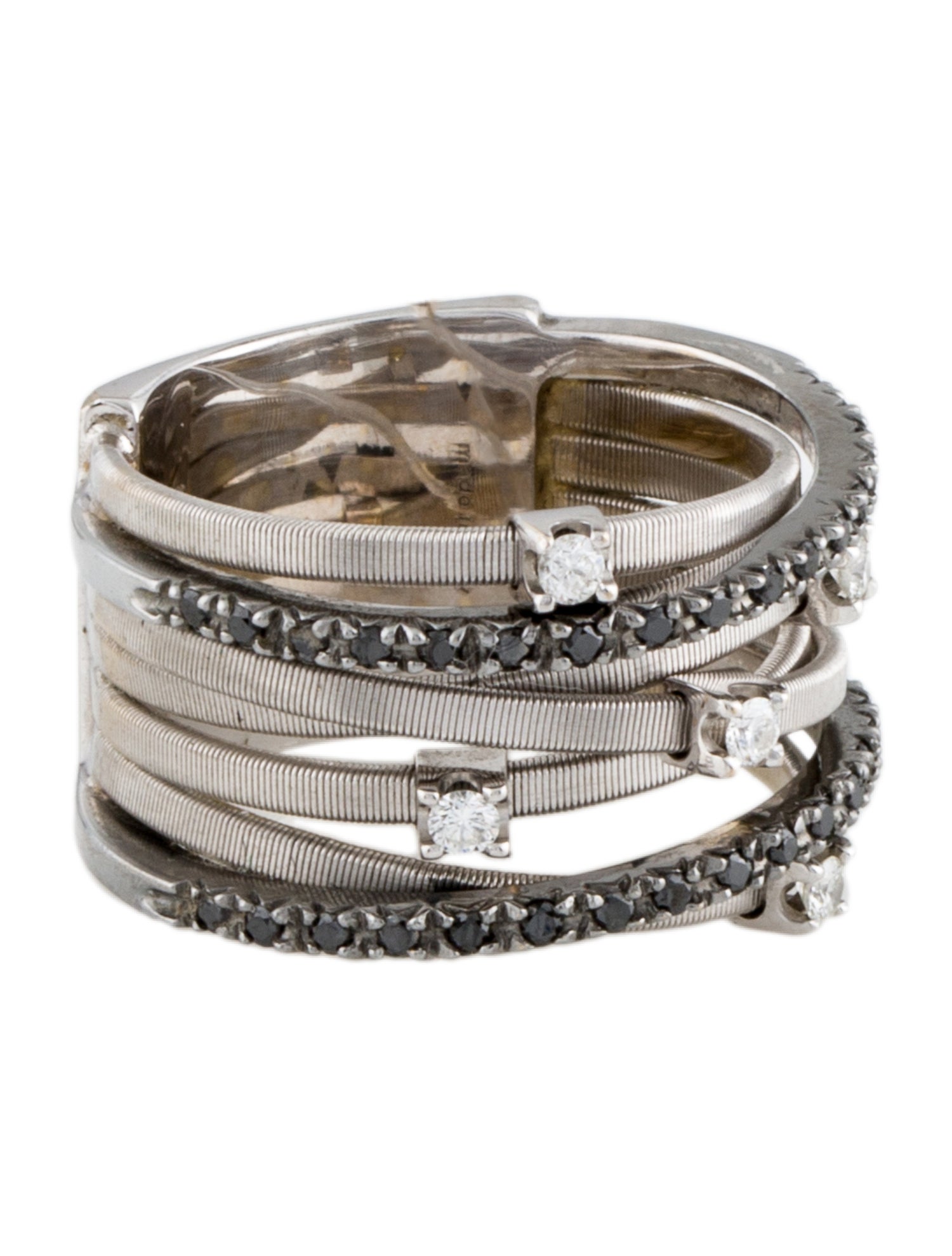 Marco Bicego 18K Diamond Seven Strand Goa Ring - Rhodium-Plated 18K White Gold Band, Rings ...