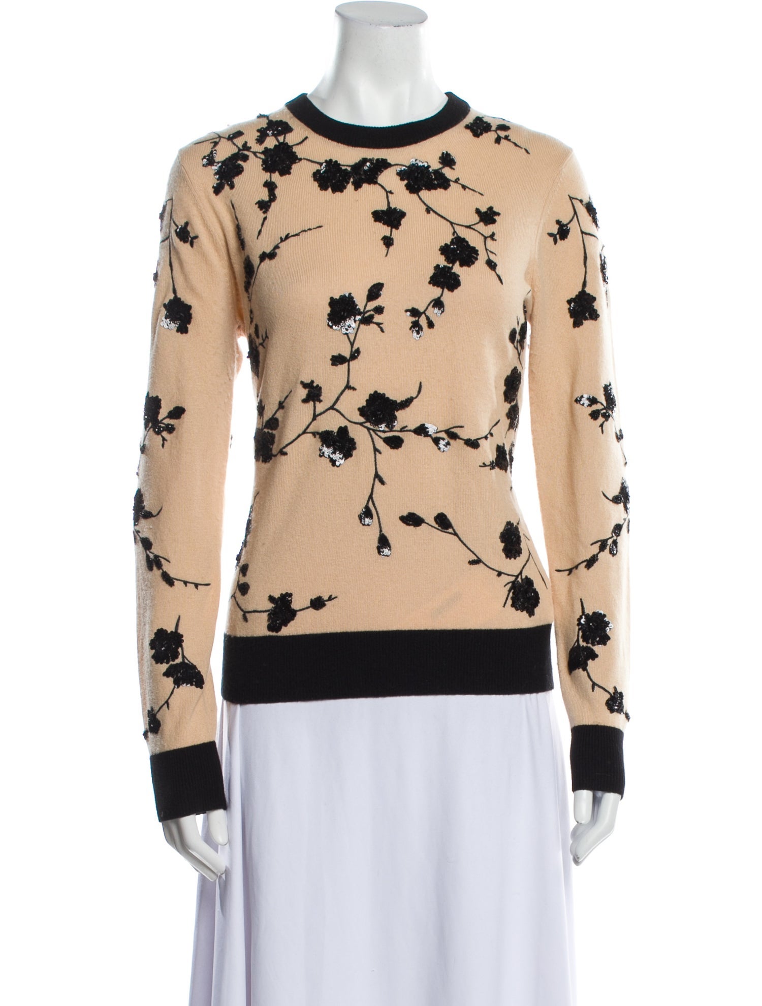 Michael Kors Collection Cashmere Printed Sweater - Neutrals Knitwear ...