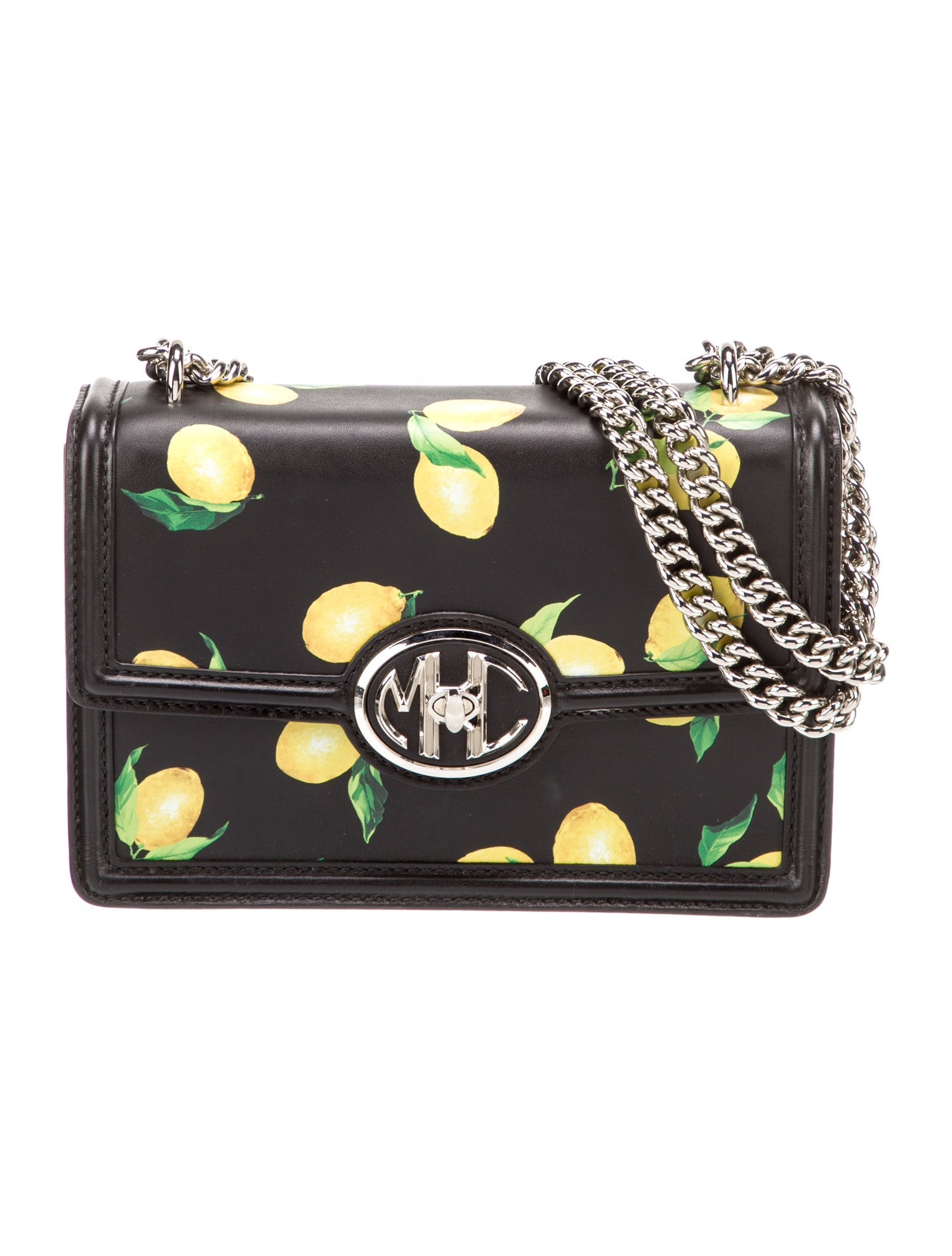 Michael Kors Collection Leather Lemon Detail Shoulder Bag - Black ...