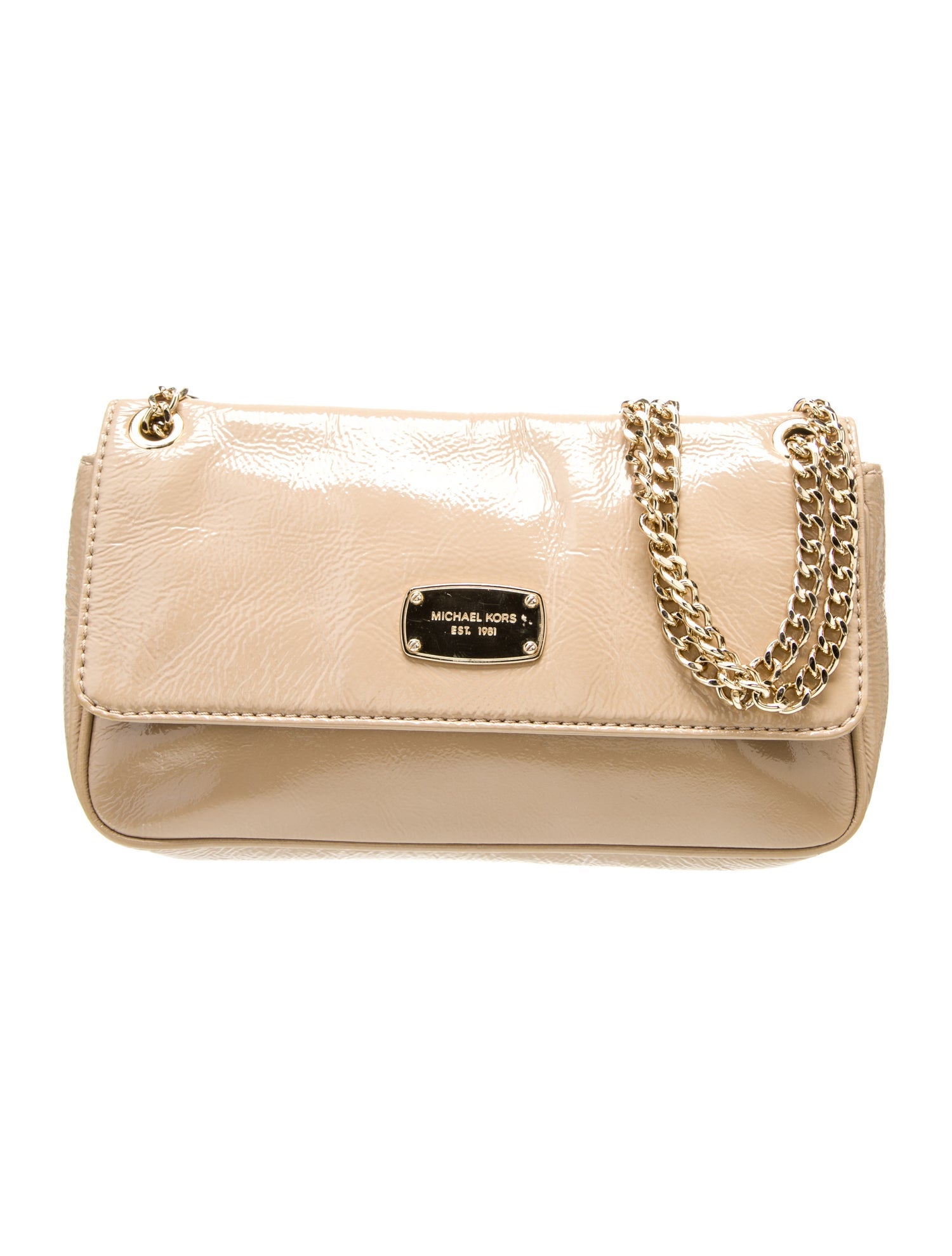 Michael Kors Collection Chain-Link Leather Shoulder Bag - Neutrals ...