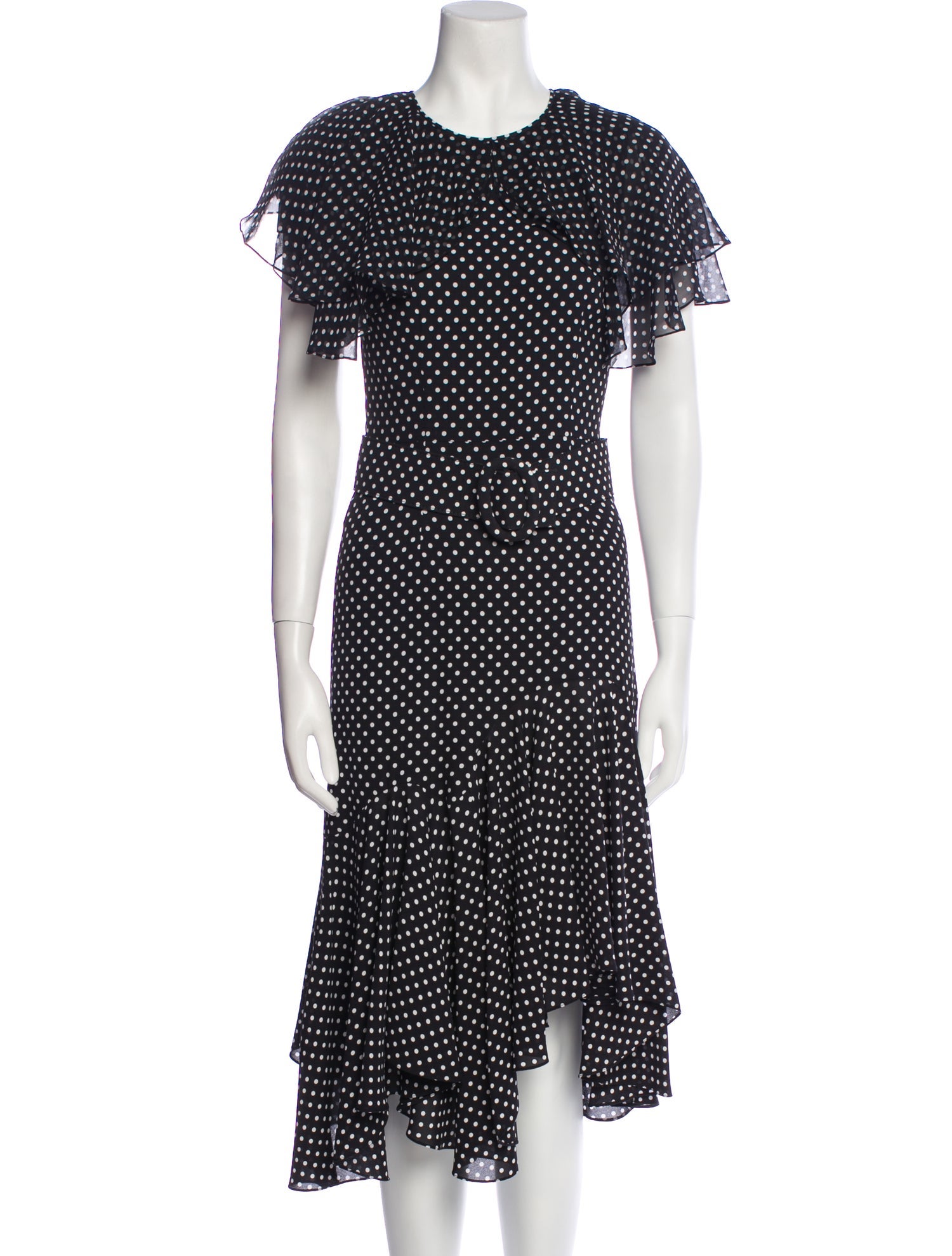 Michael Kors Collection Silk Midi Length Dress - Black Dresses ...