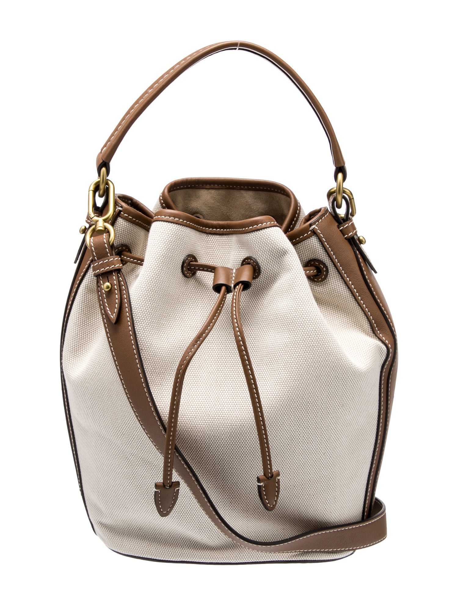 Michael Kors Collection Leather Bucket Bag - Neutrals Bucket Bags ...