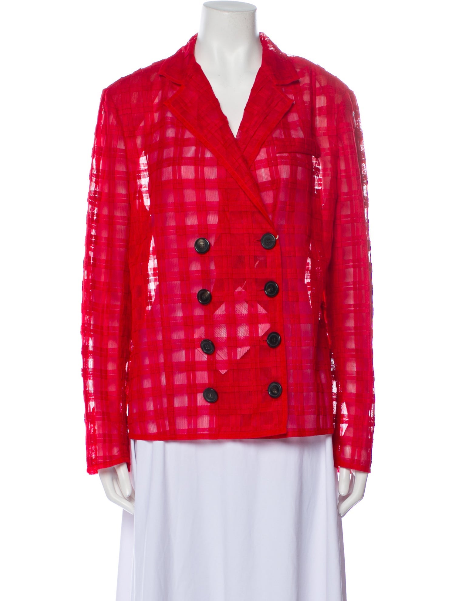 Marco De Vincenzo Printed Blazer w/ Tags - Red Jackets, Clothing ...