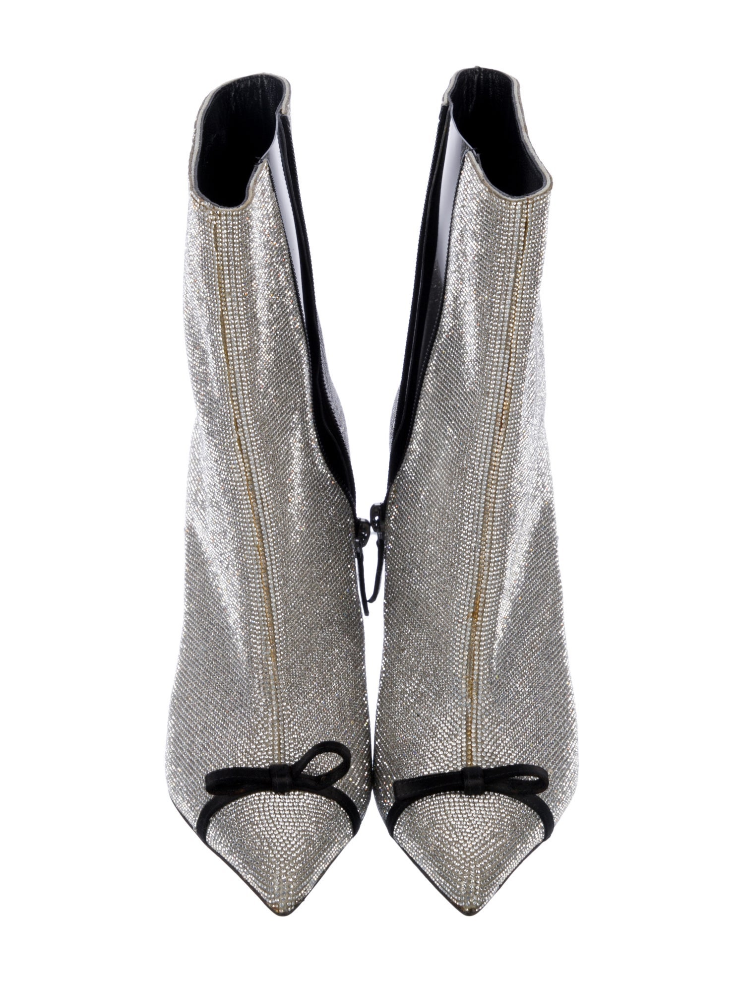 Marco De Vincenzo Crystal Crystal Embellishments Boots - Metallic Boots ...