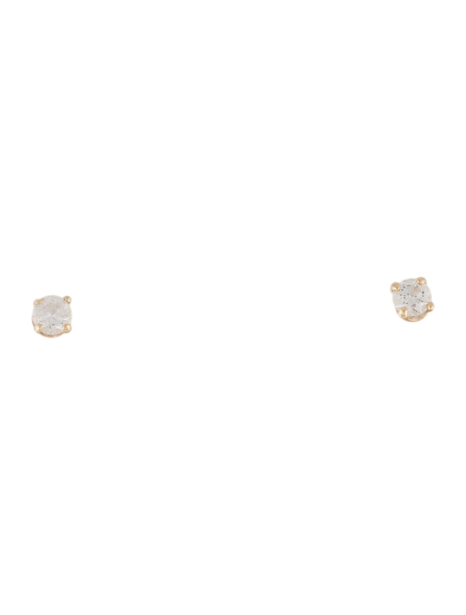 Mejuri Diamond Mini Stud Earrings - 14K Yellow Gold Stud, Earrings ...