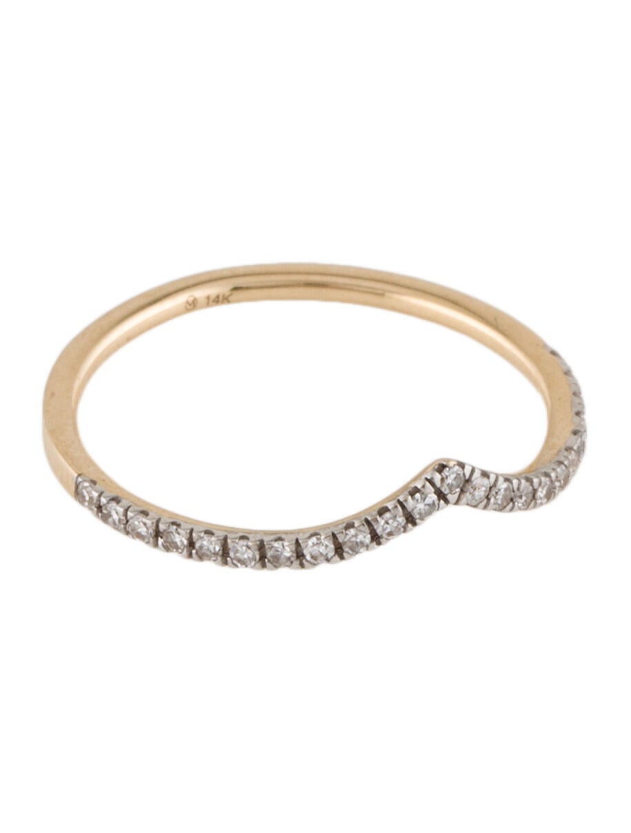 Mejuri 14K Pavé Diamond Wishbone Ring - 14K Yellow Gold Band, Rings ...