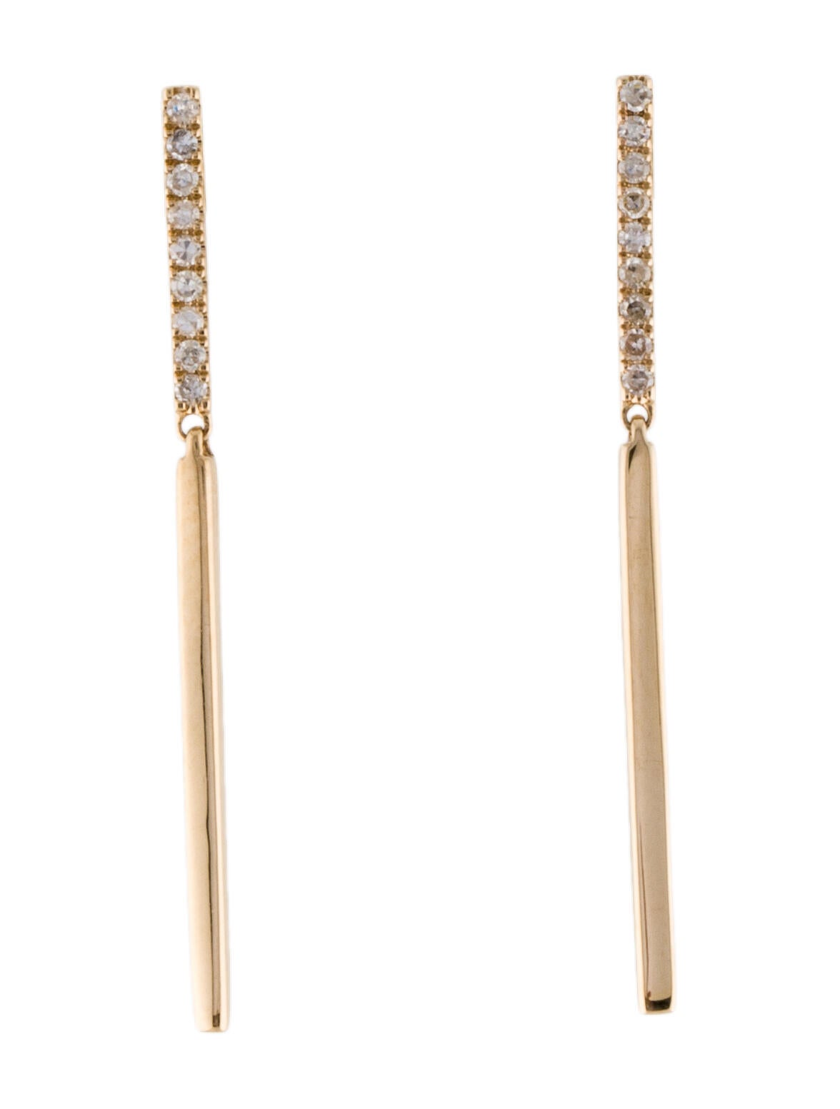 Mejuri 14K Diamond Beam Drop Earrings 14K Yellow Gold Drop Earrings MEJUR21622 The RealReal