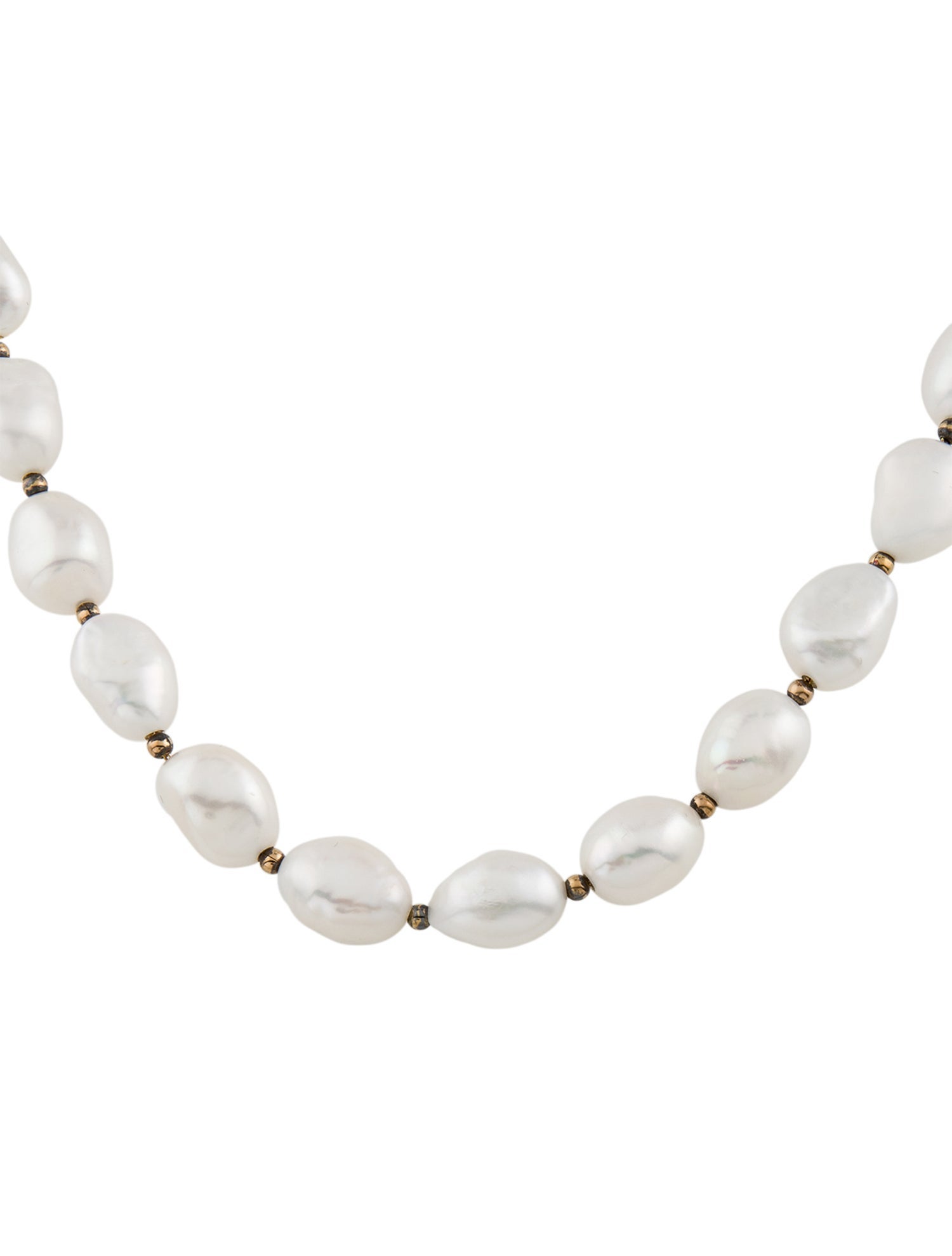 Chanel Pearl & Bead Draped Chain Necklace - Silver-Tone Metal Bead ...