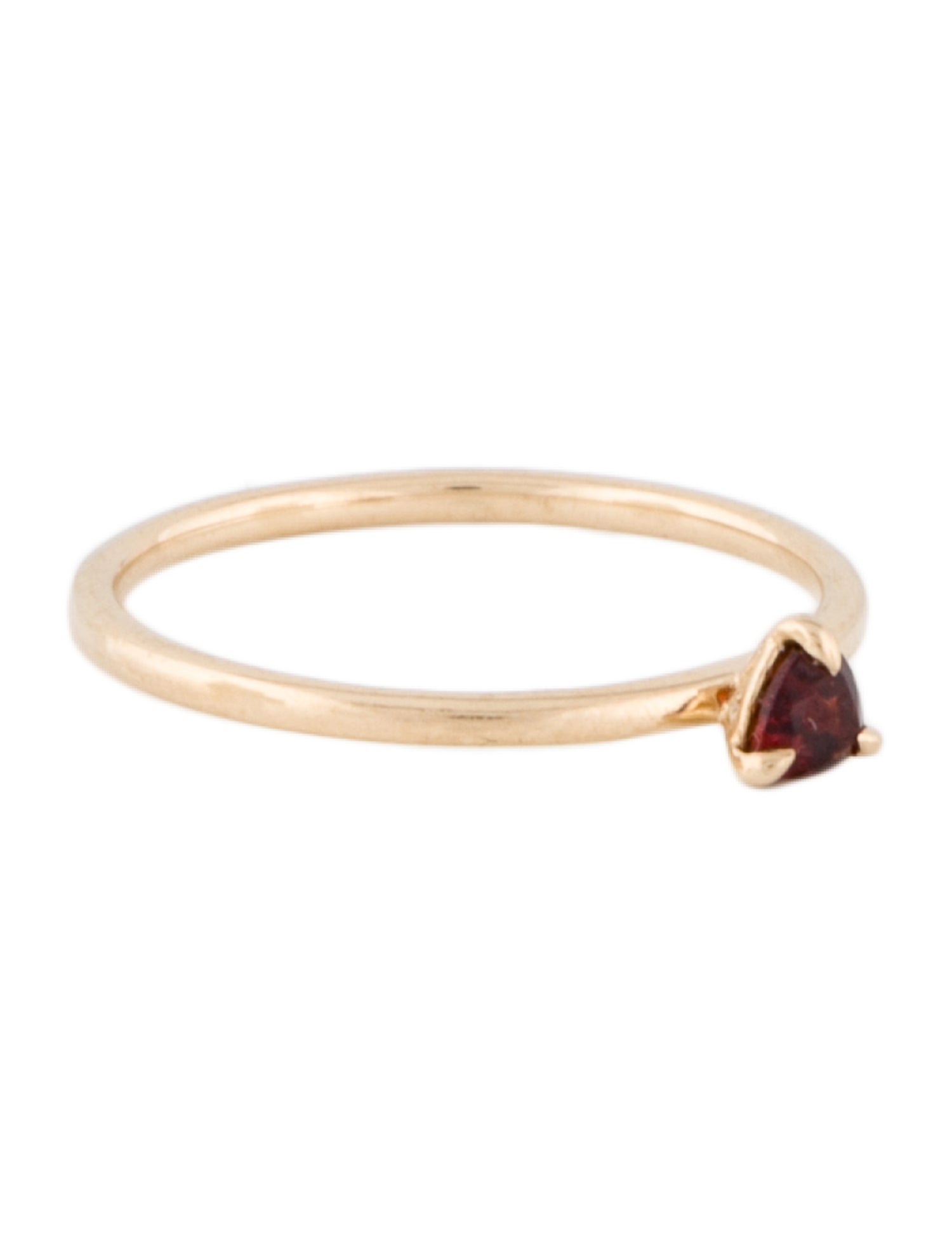 Mejuri 14K Garnet Trillion Stacking Ring - 14K Yellow Gold Cocktail ...