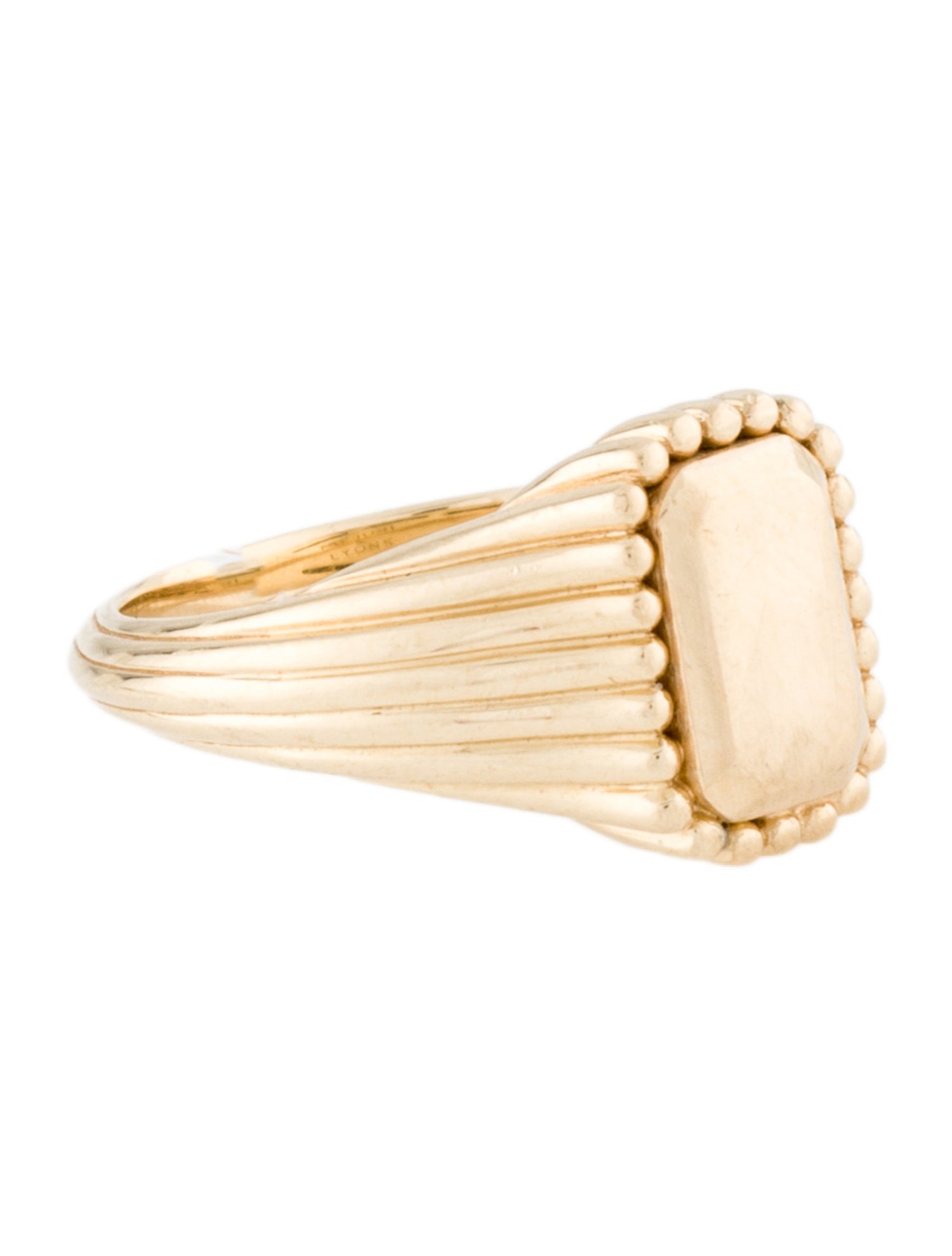 Mejuri 14K Diamond Pavé Slim Signet - 14K Yellow Gold Cocktail Ring ...