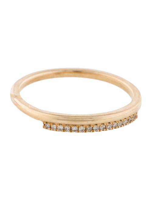 Mejuri 14K Diamond Bar Stacker Ring - 14K Yellow Gold Band, Rings | The ...