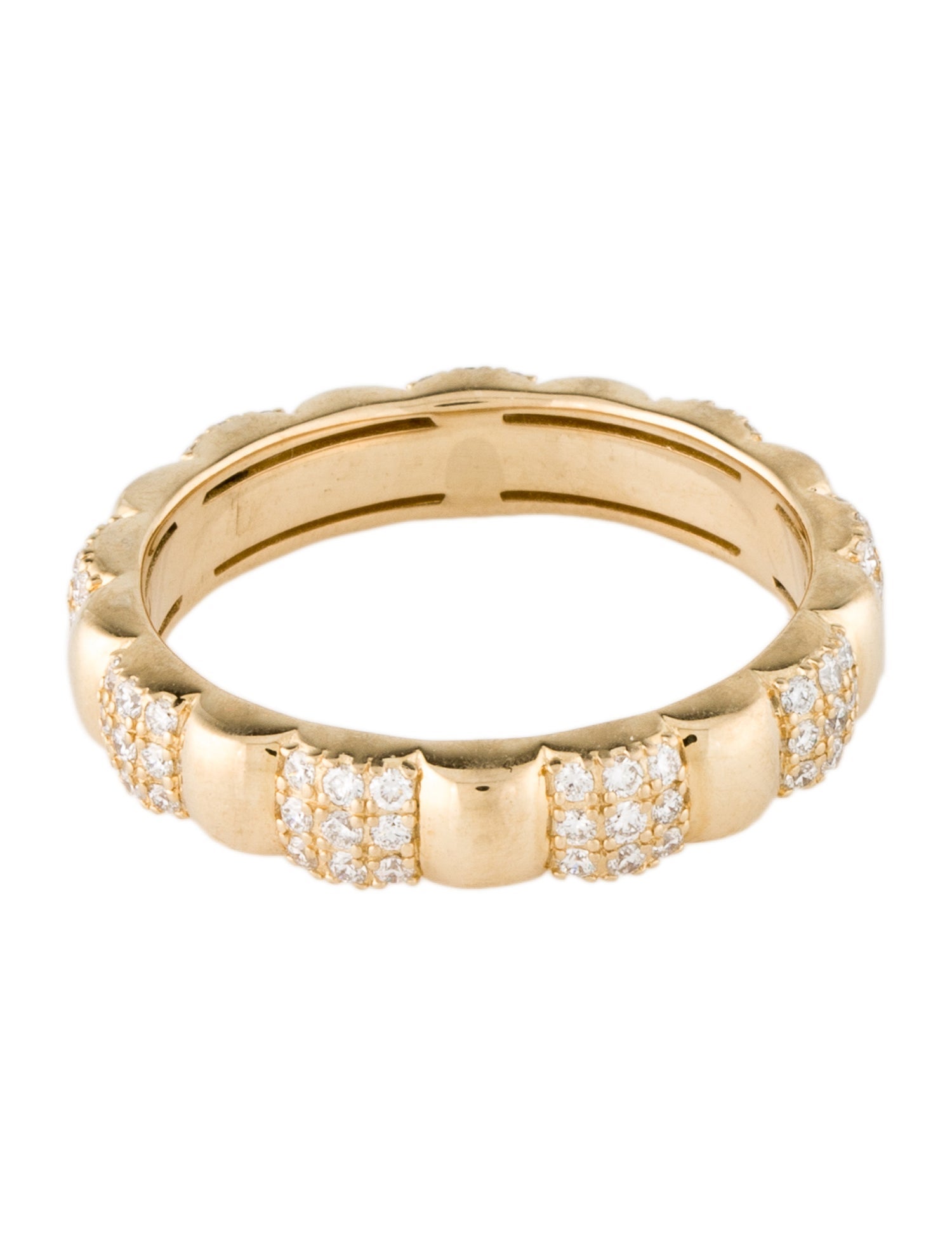 Mejuri 14K Diamond Pavé Soft Charlotte Ring - 14K Yellow Gold Band ...