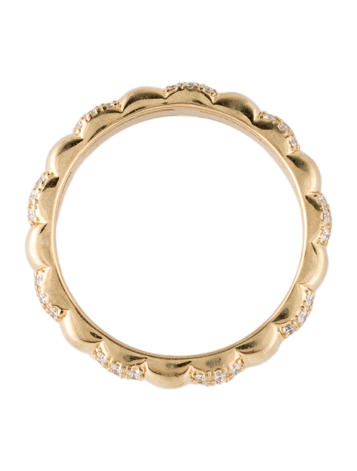 Mejuri 14K Diamond Pavé Soft Charlotte Ring - 14K Yellow Gold Band, Rings - MEJUR23293 | The ...