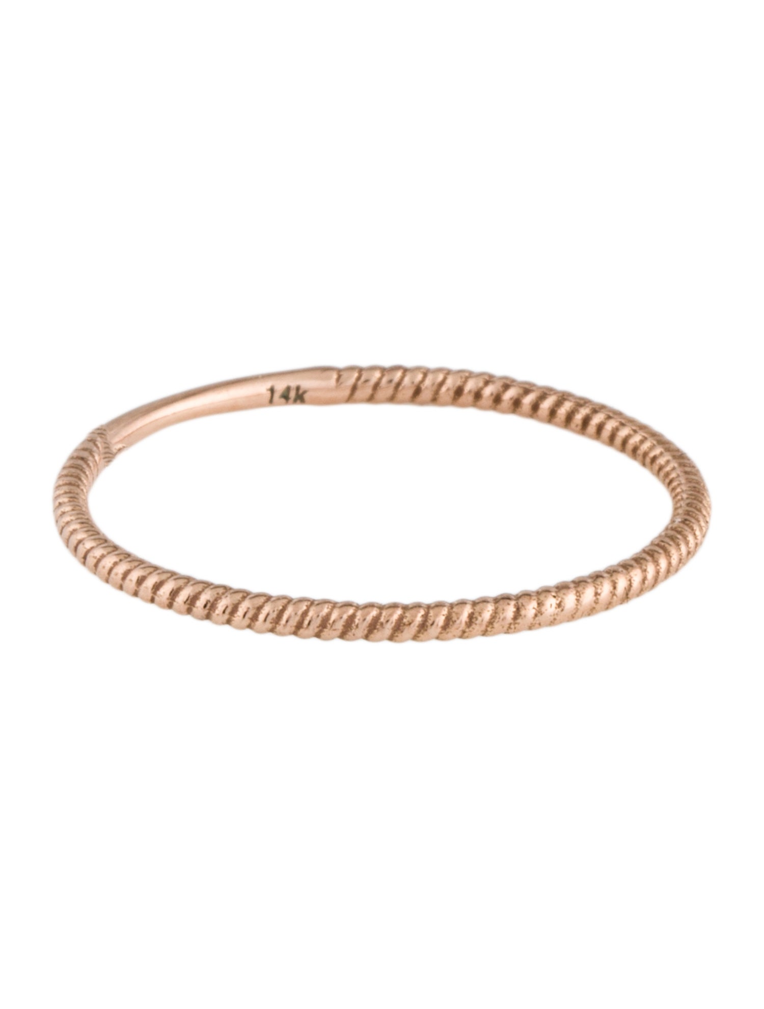 Mejuri 14K Twist Stacking Ring - 14K Rose Gold Band, Rings - MEJUR23470 ...