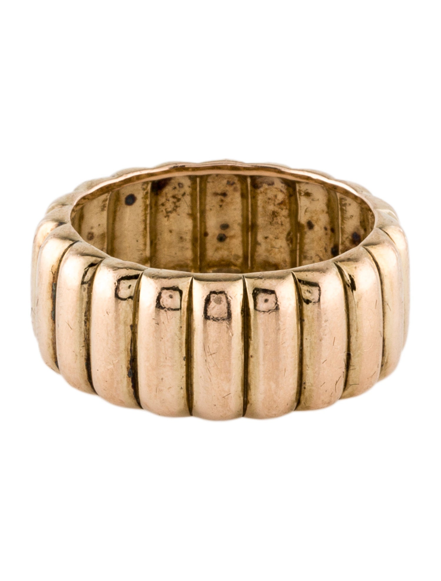 Mejuri Charlotte Bold Band Ring 18K Yellow Gold Plated Band Rings MEJUR23696 The RealReal