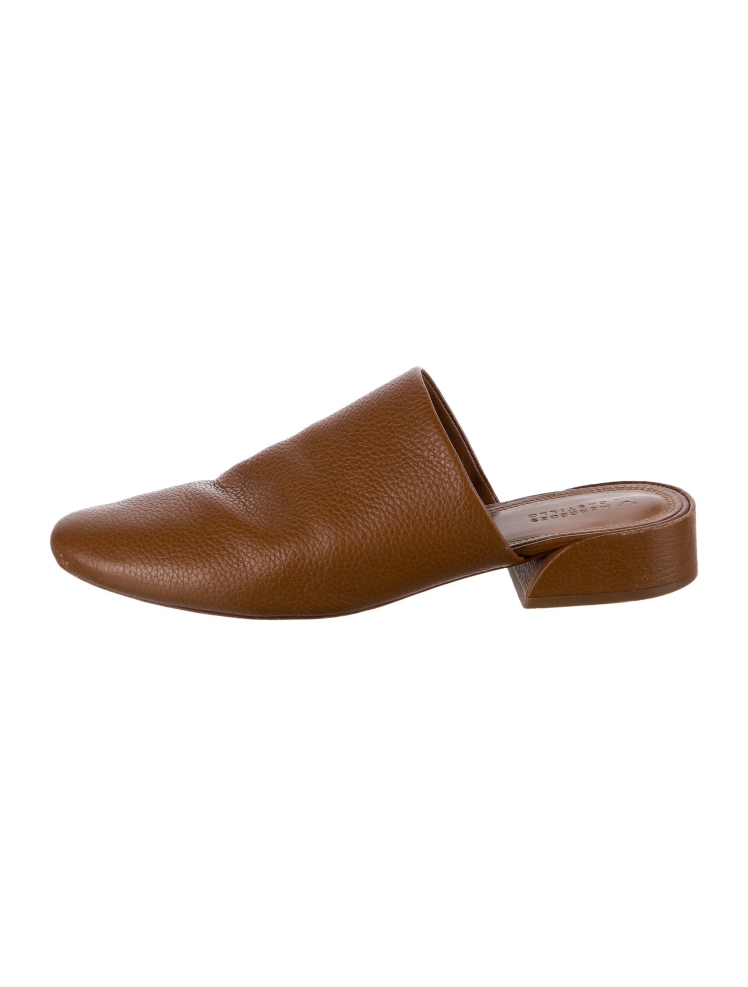 Mercedes Castillo Leather Mules - Brown Flats, Shoes - MERCA23498 | The ...