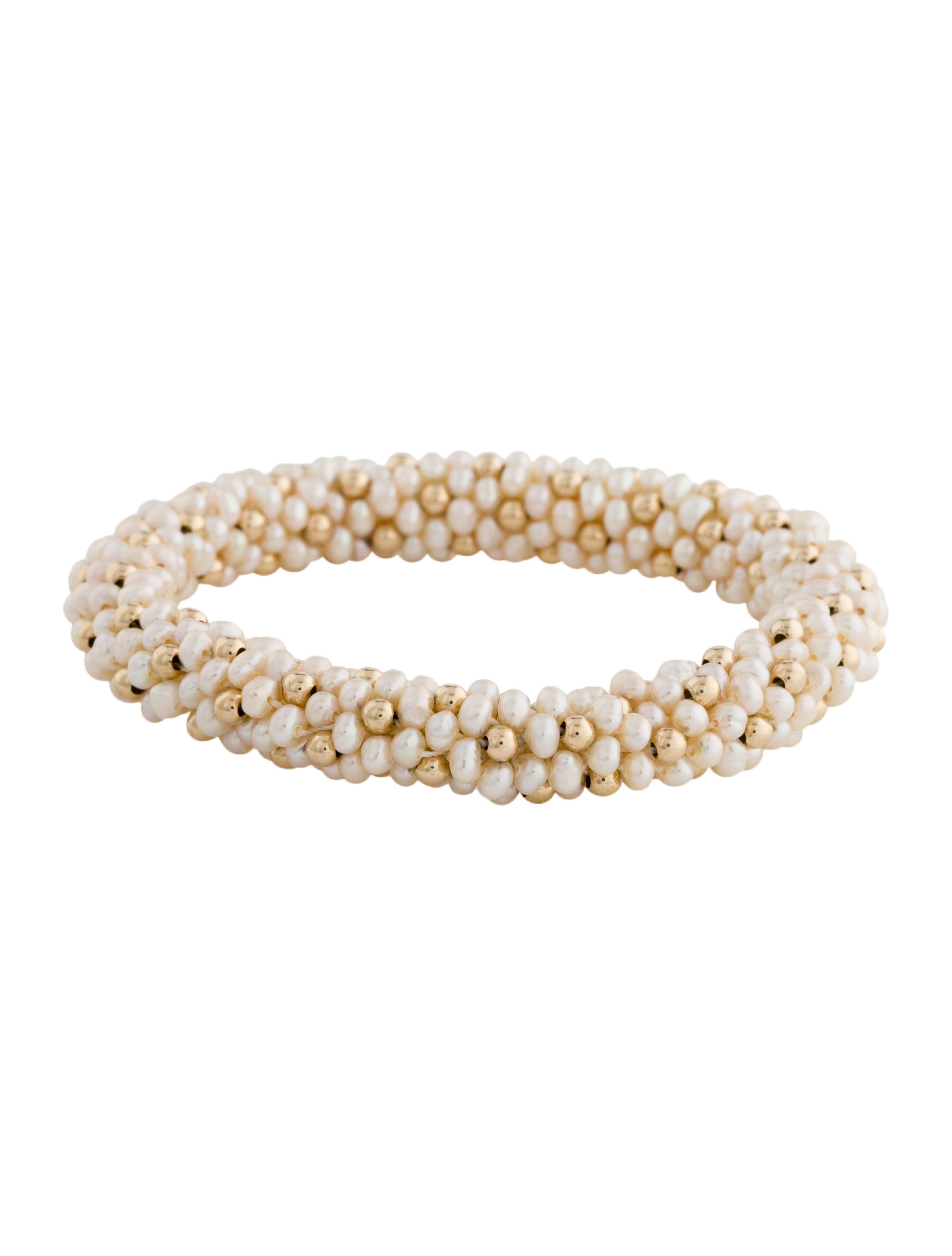 Meredith Frederick Jewelry 14K Pearl Grace Kelly Bracelet - 14K Yellow ...