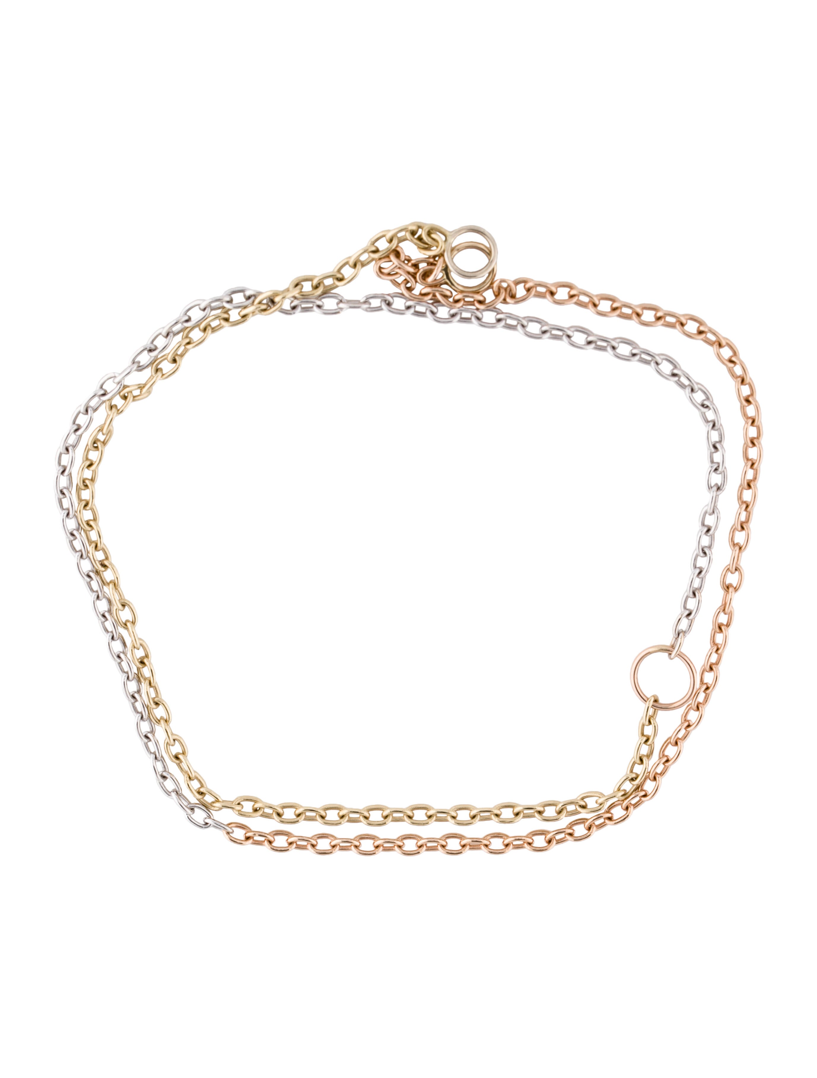 Marla Aaron Tri-Color Chain - 14K Yellow Gold Chain, Necklaces ...