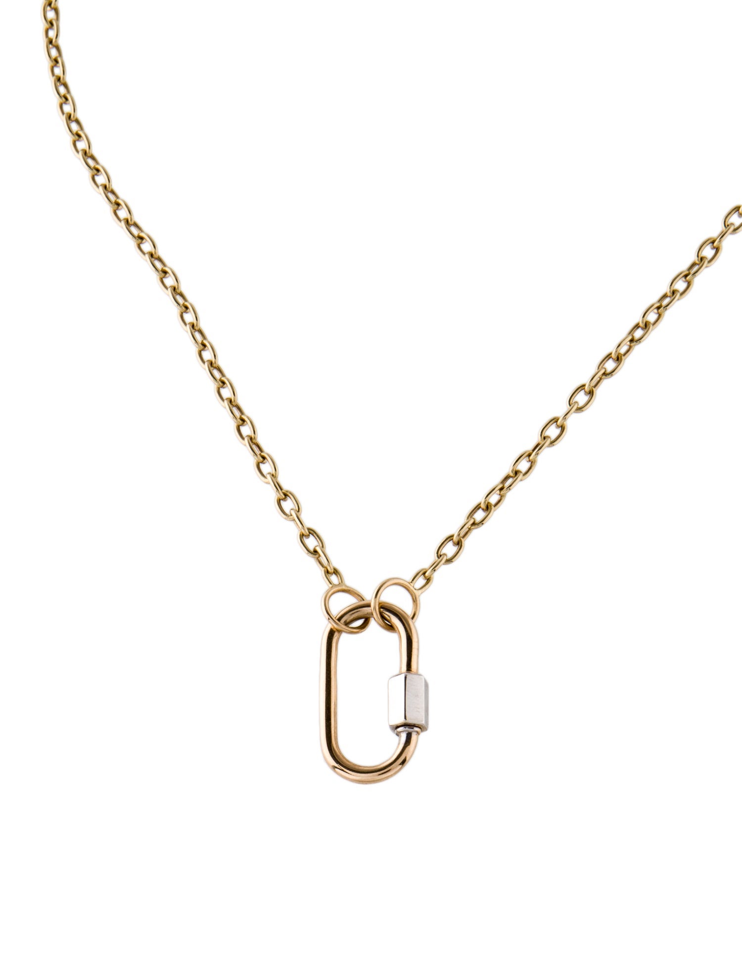 Marla Aaron 14K Lock Pendant Necklace - 14K Yellow Gold Pendant ...