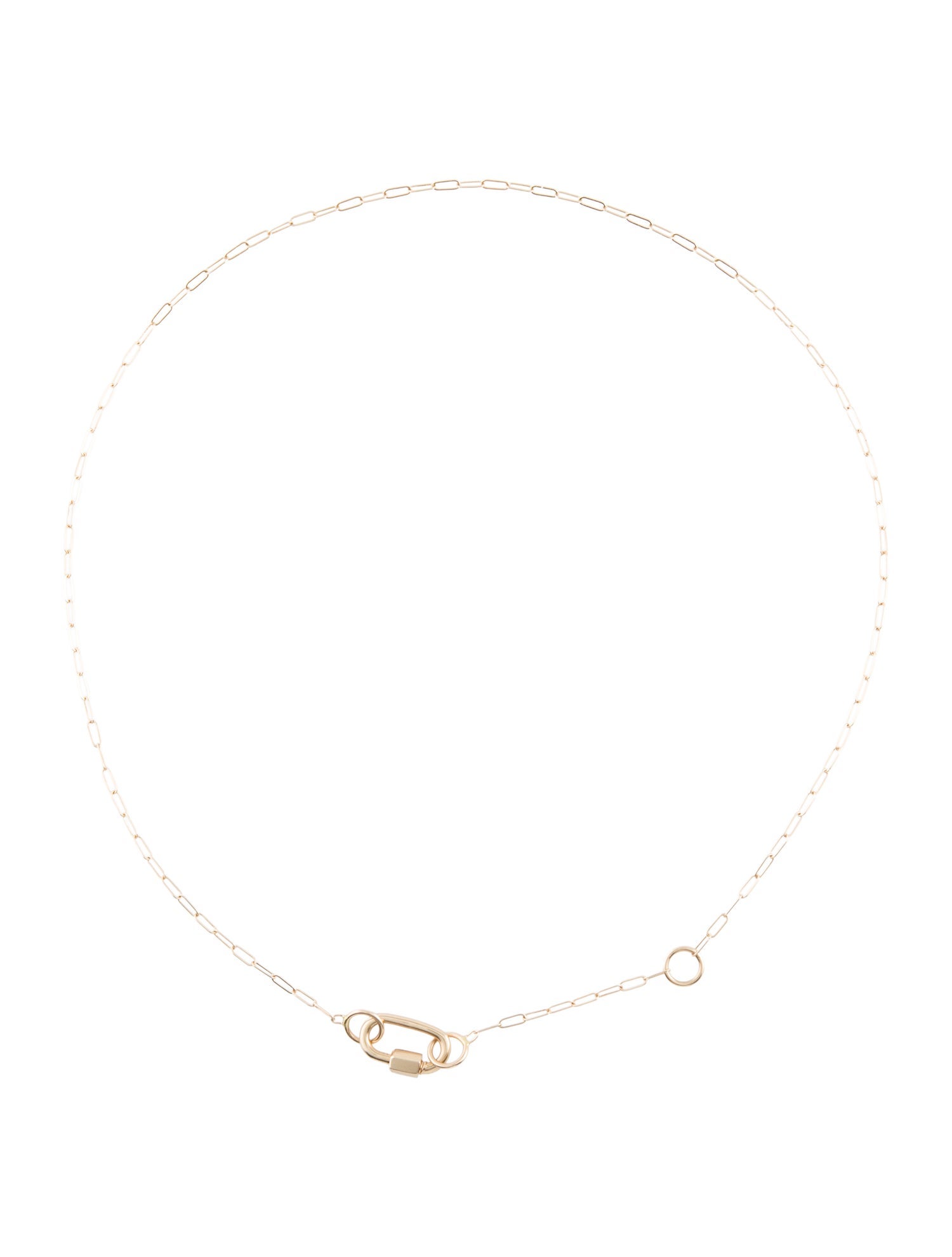 Marla Aaron 14K Square Link Chain With Babylock Necklace - 14K Yellow ...