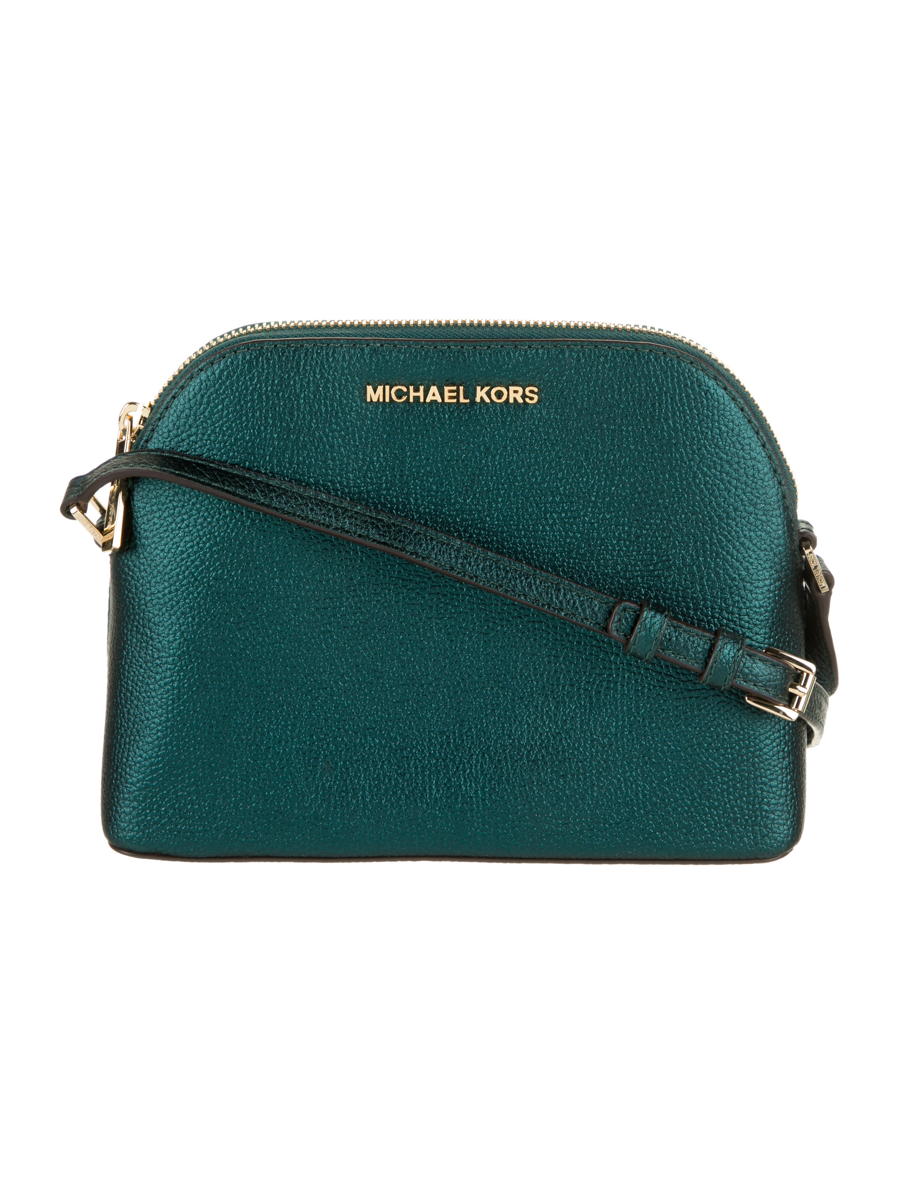 Michael Kors Adele Leather Dome Crossbody w Tags Green Crossbody Bags Handbags MIC173911 The RealReal
