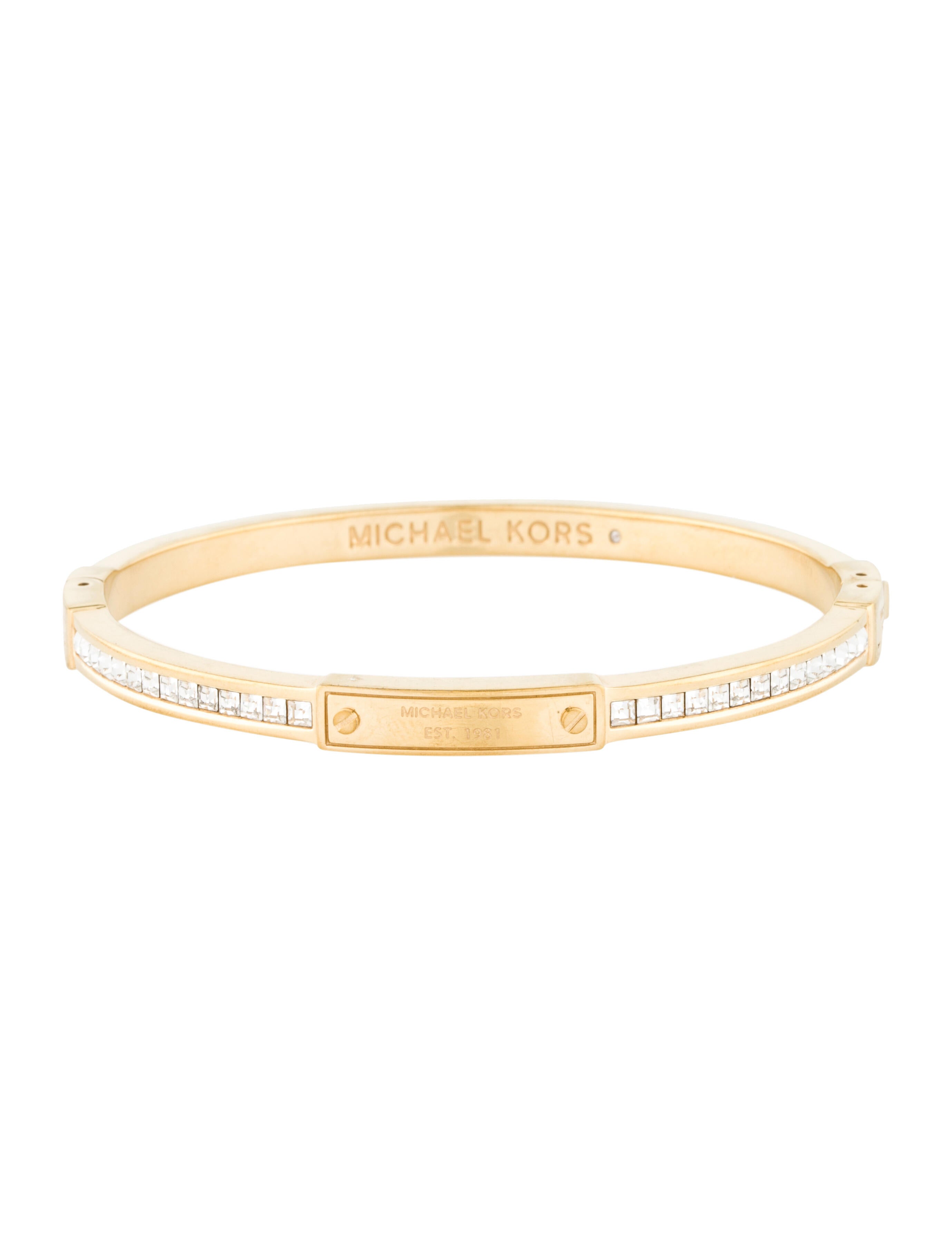 Michael Kors Pyramid Bangle Bracelet - Rose Gold-Tone Metal Bangle ...