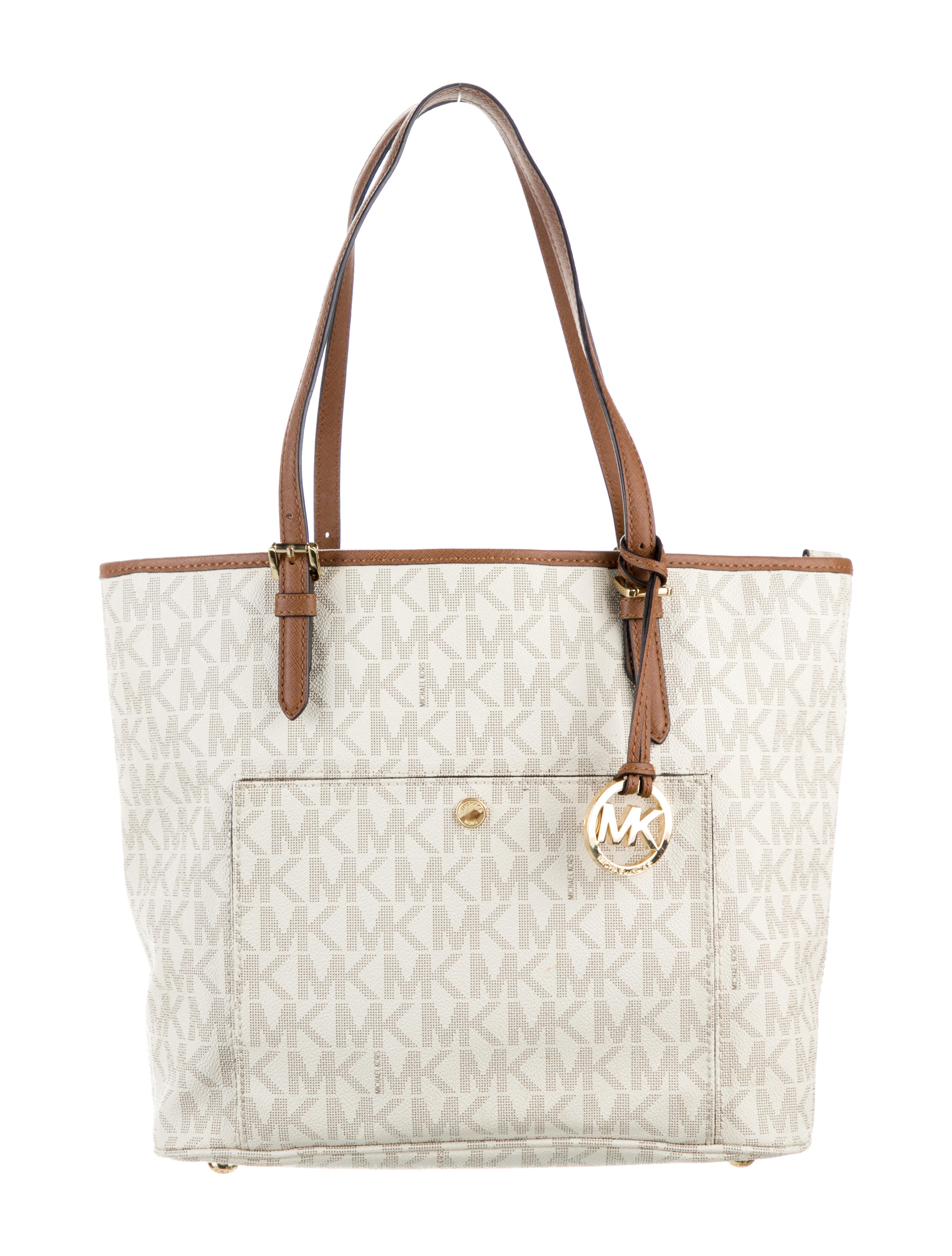 Michael Michael Kors Monogram Tote - Neutrals Totes, Handbags ...