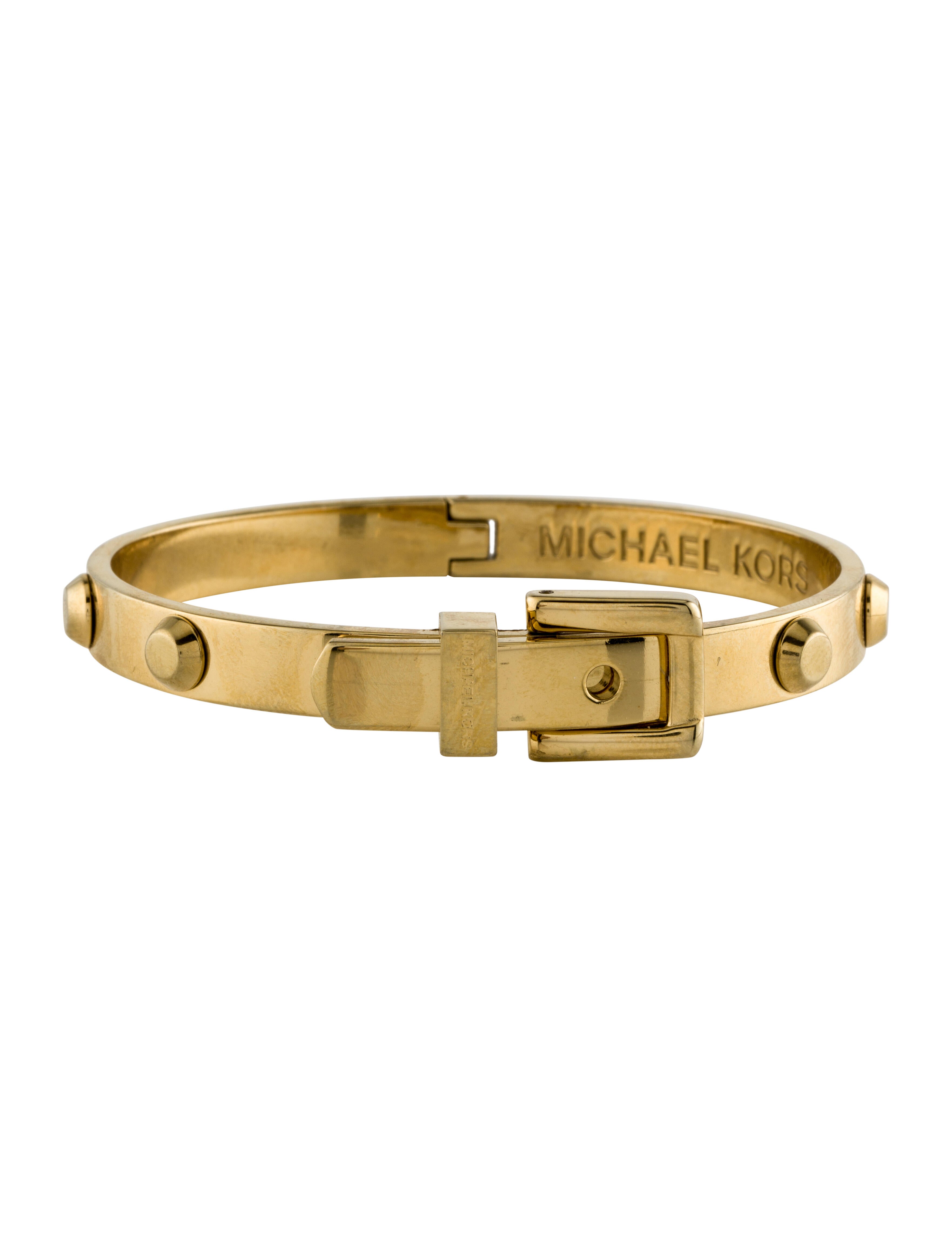 Michael Kors Pyramid Bangle Bracelet - Rose Gold-Tone Metal Bangle ...
