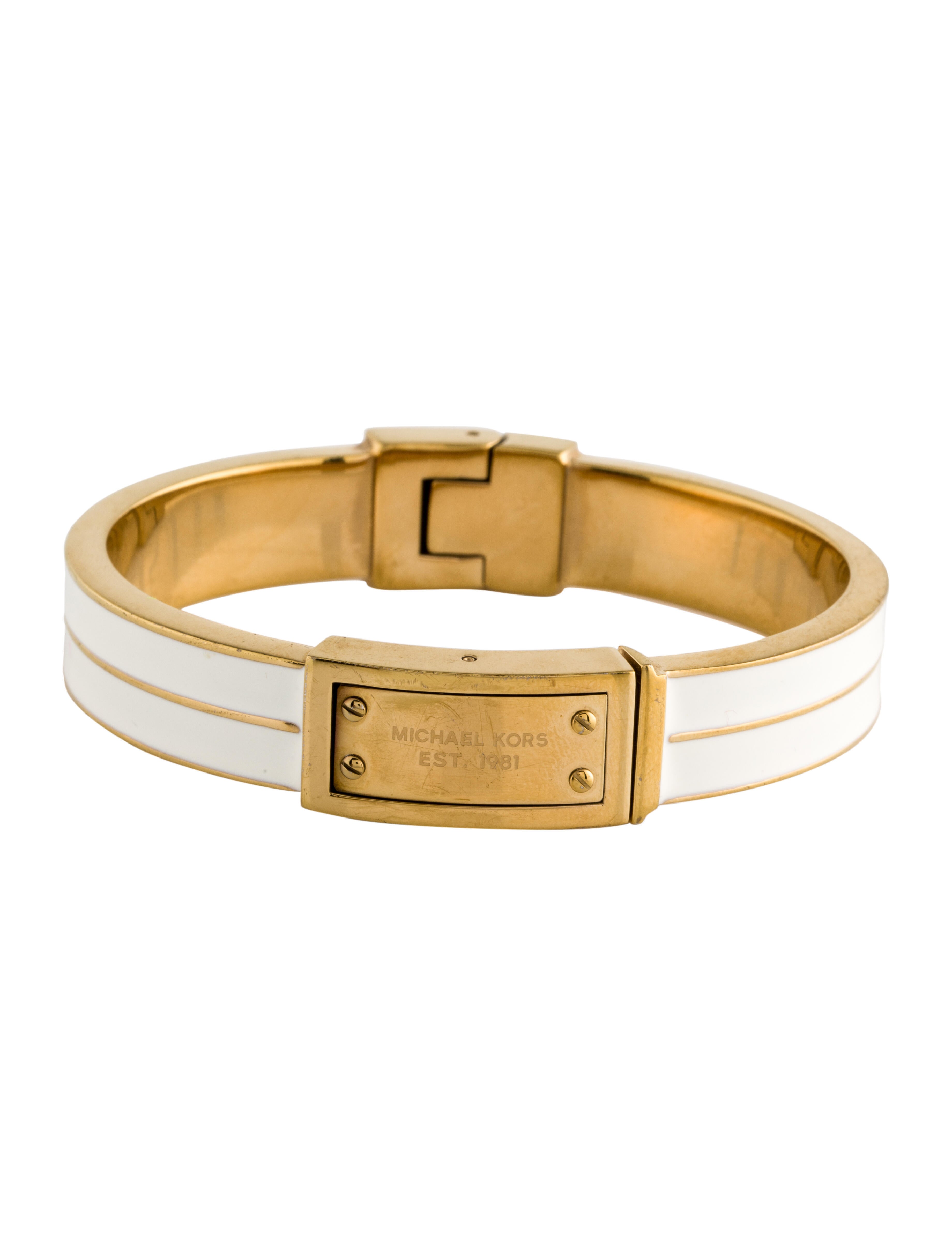 Michael Kors Pyramid Bangle Bracelet - Rose Gold-Tone Metal Bangle ...