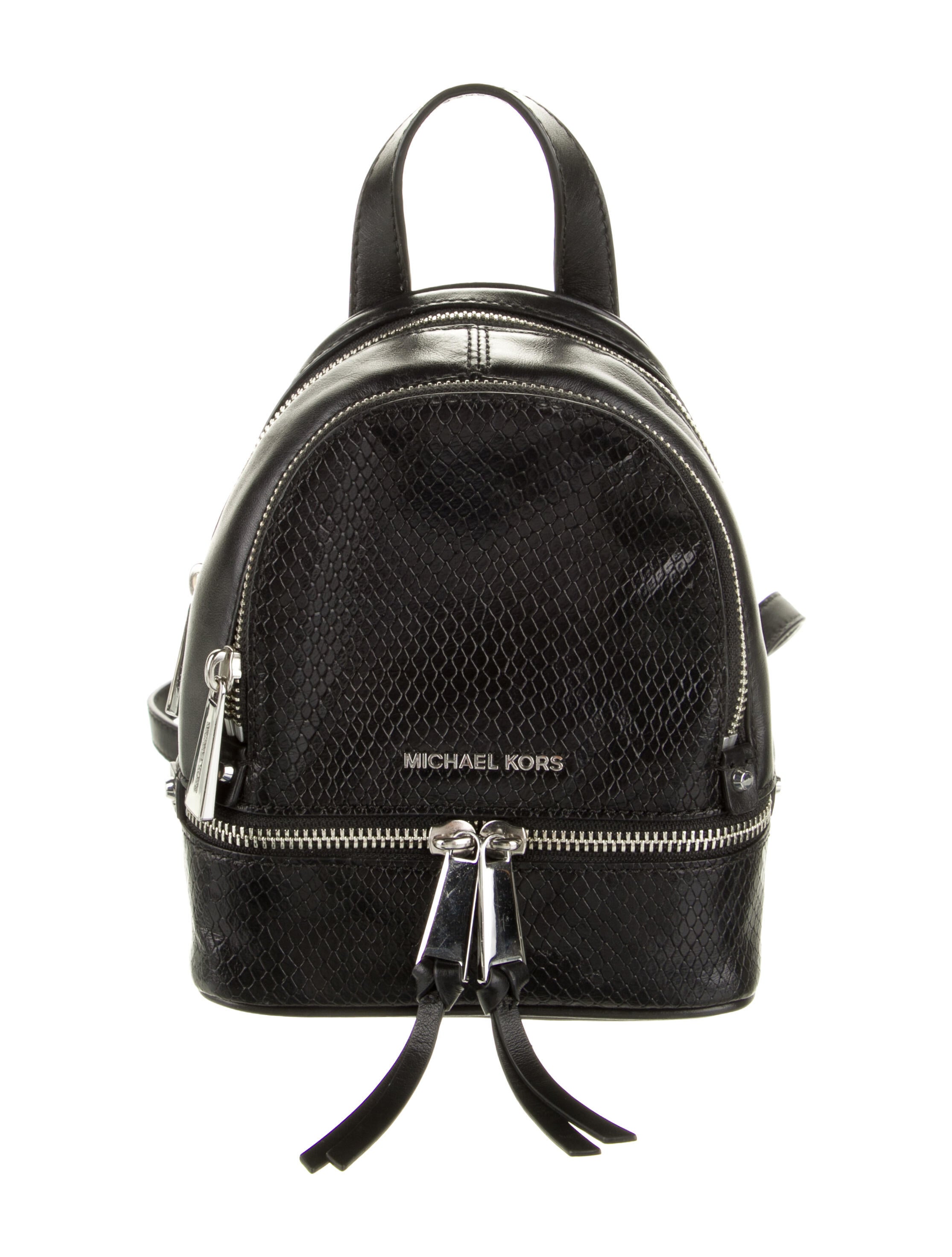 Michael Kors Leather Backpack Bag - Black Backpacks, Handbags ...