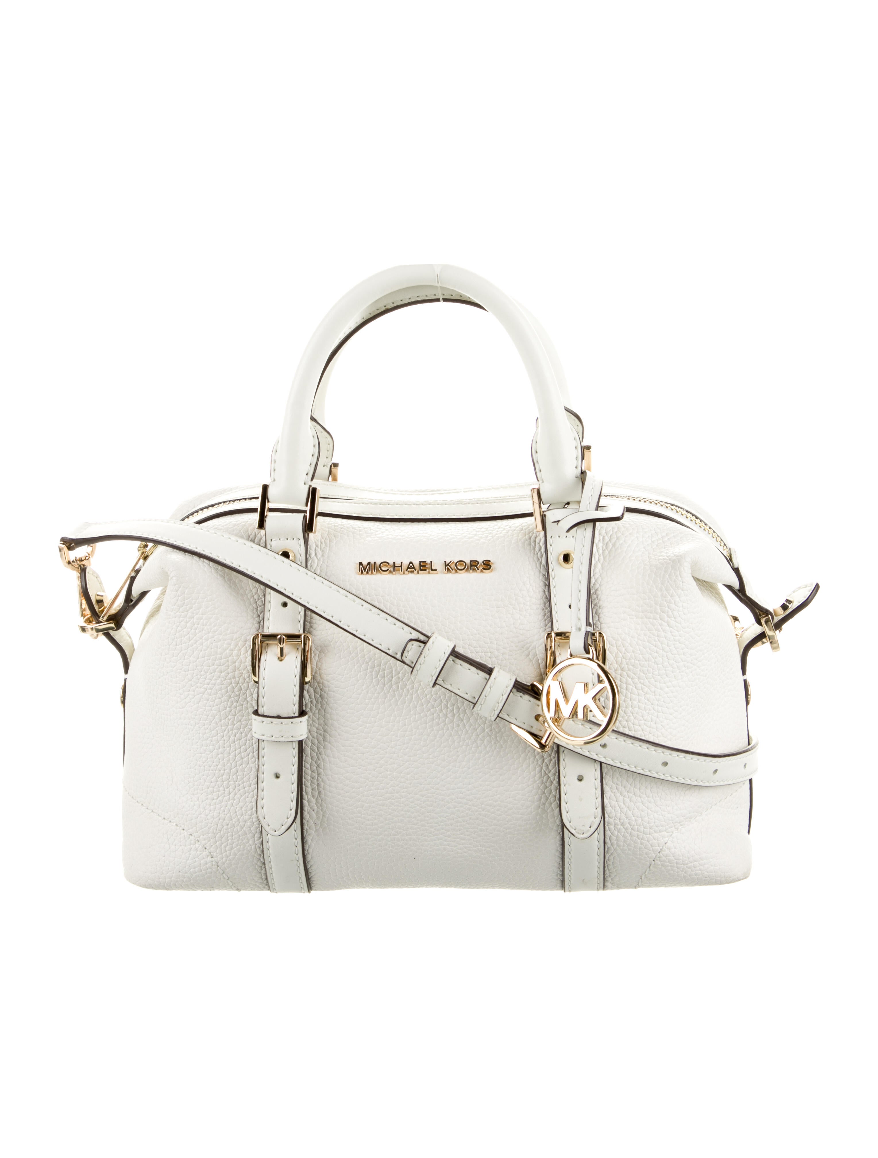 Michael Kors Grained Leather Handle Bag - White Handle Bags, Handbags ...